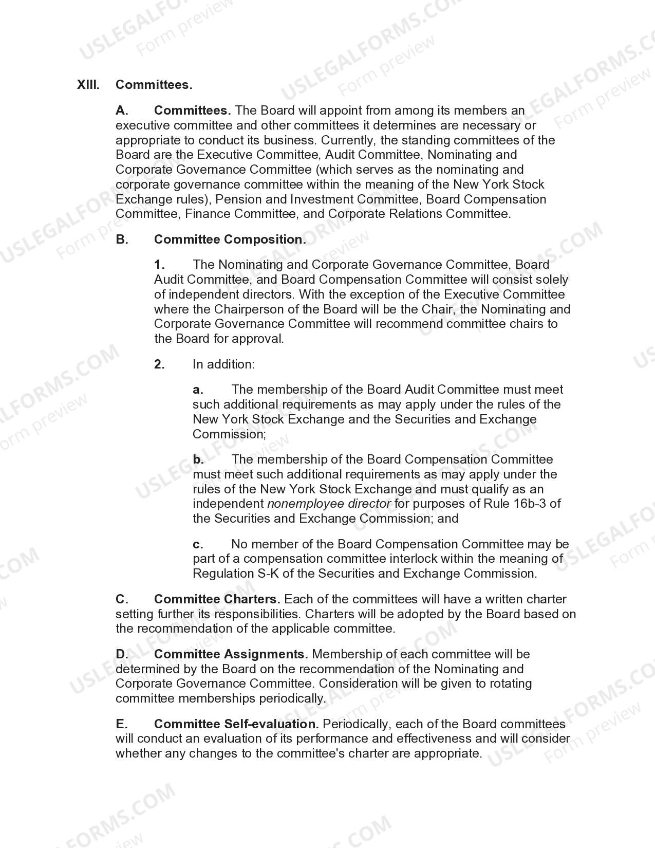 Corporate Governance Guidelines | US Legal Forms