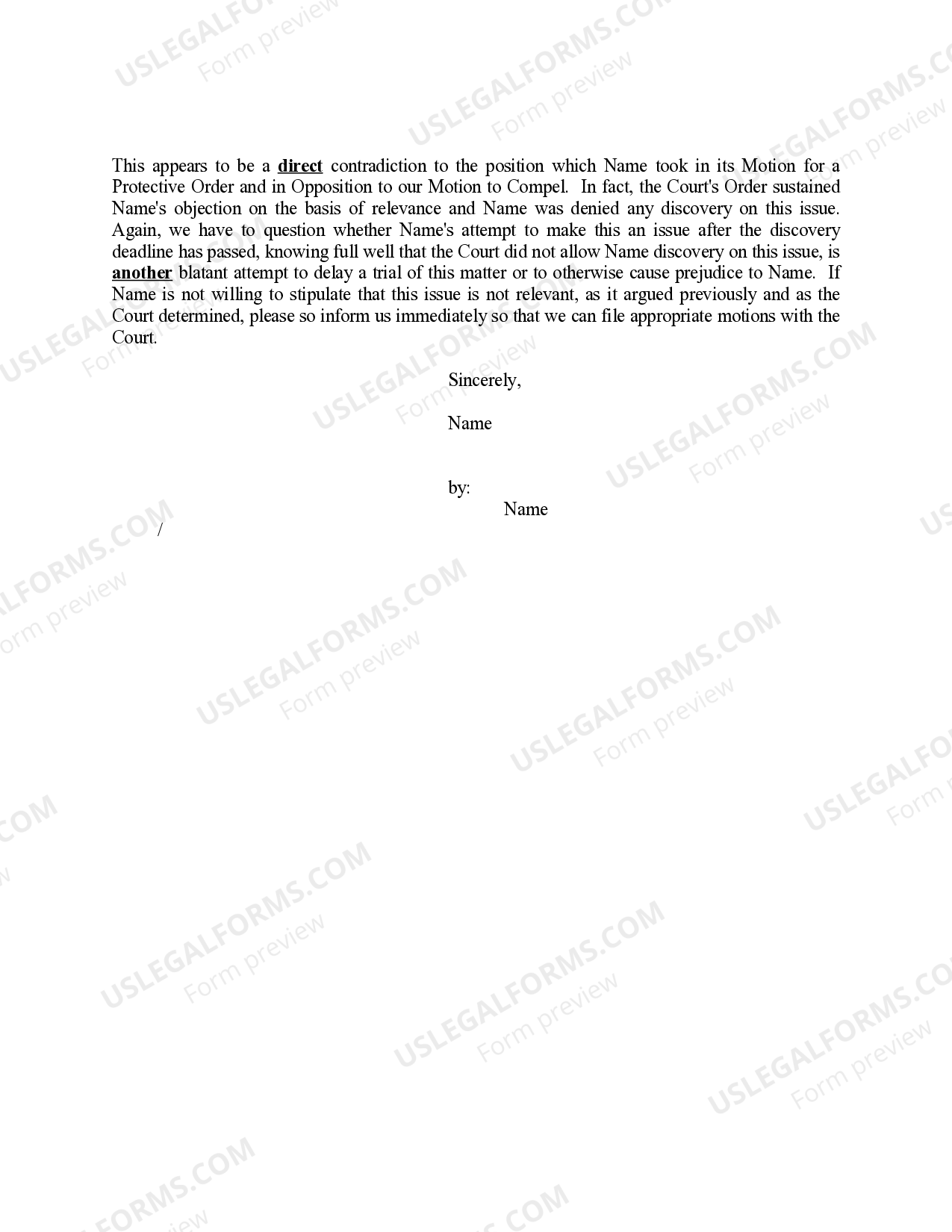 Sample Letter for Detailed Discussion of Items regarding Case - Sample ...