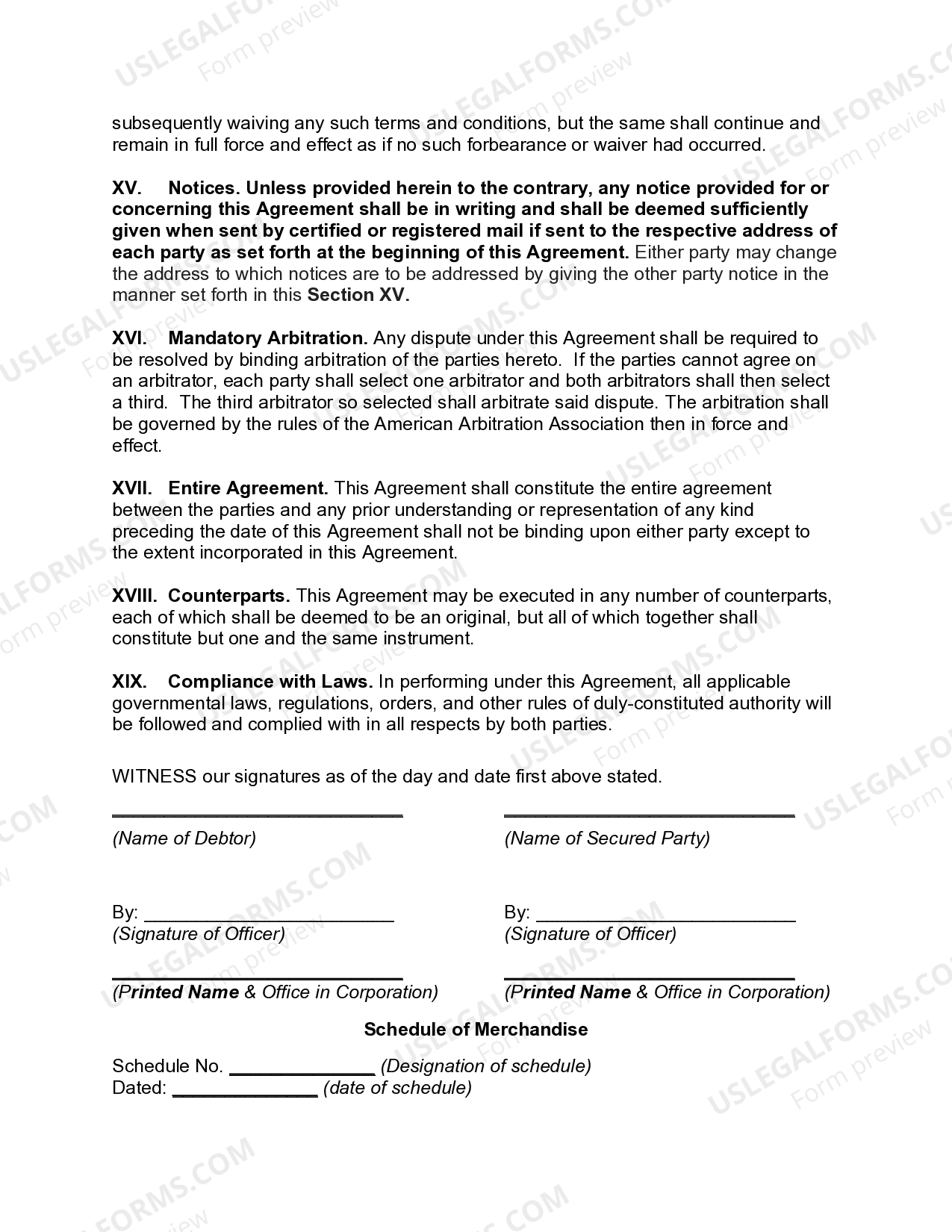 Purchase Money Security Agreement in Inventory along with Promissory ...