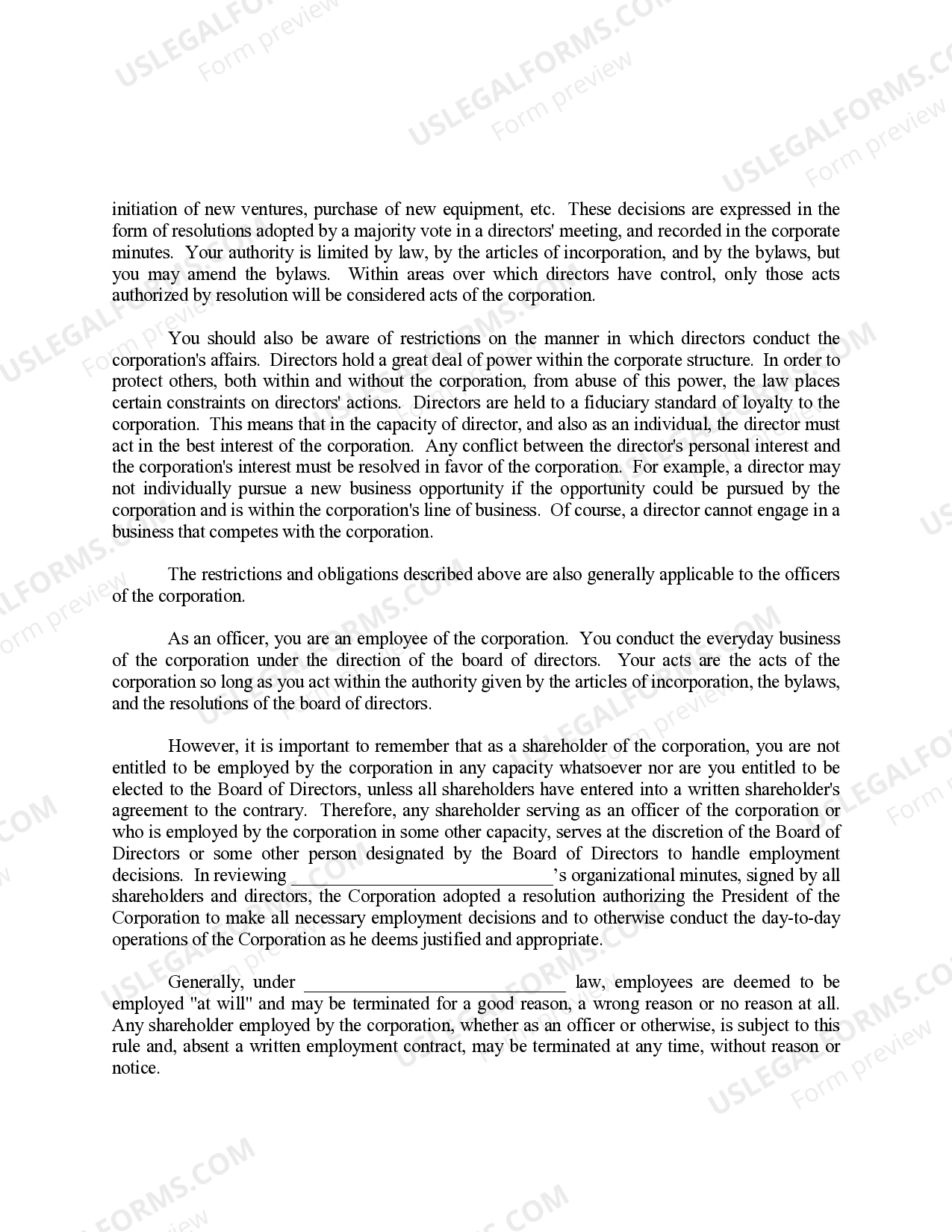 Sample Letter for Corporate Operation - Letter Of Operation | US Legal ...