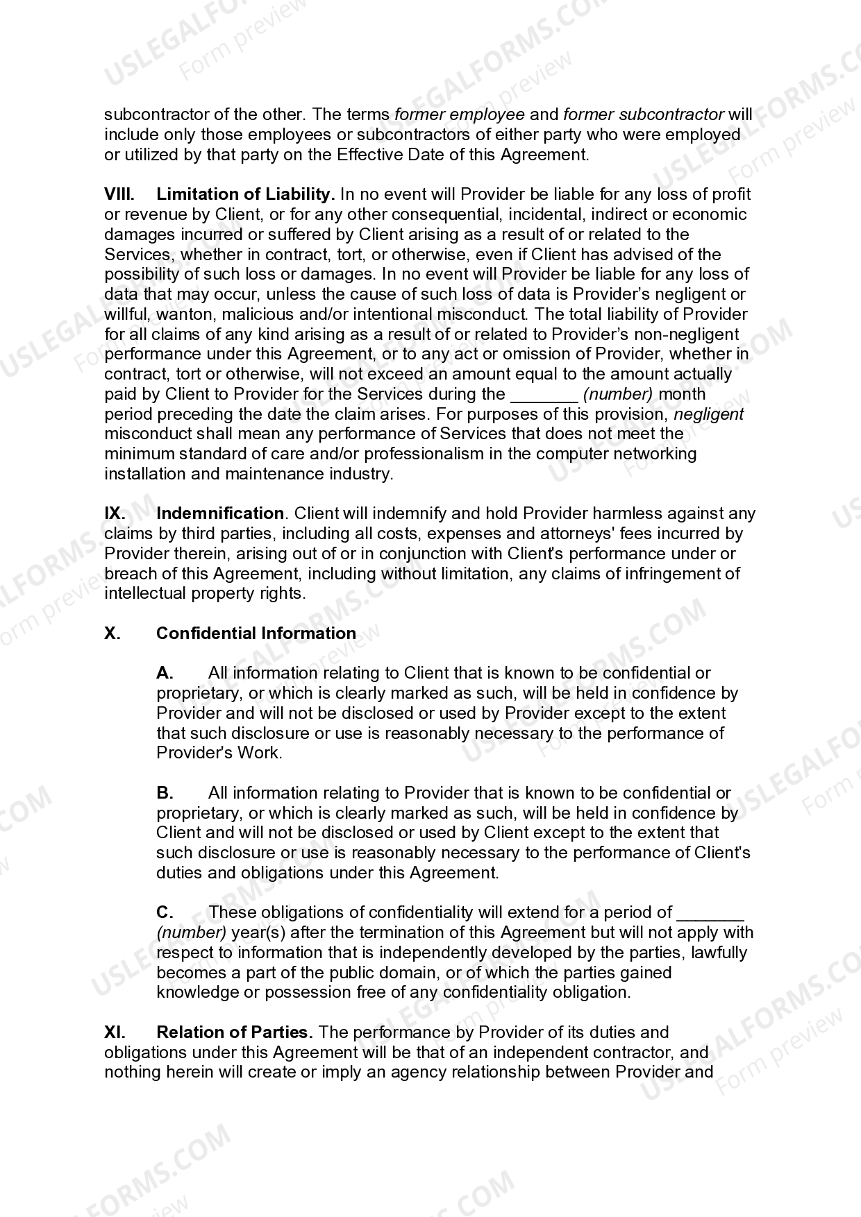 Texas Computer Network Installation and Maintenance Agreement ...