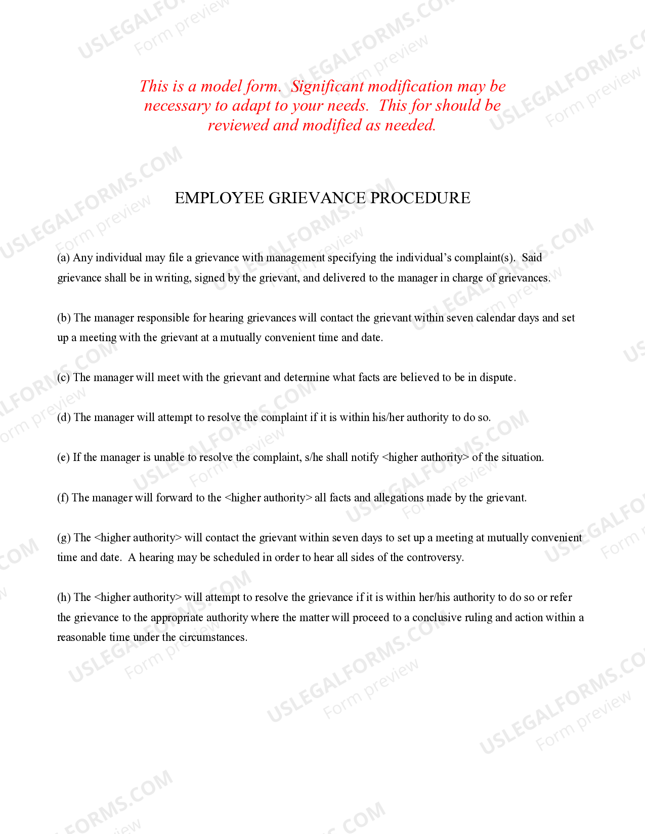 Minnesota Employee Grievance Procedures - Grievance Procedures | US ...