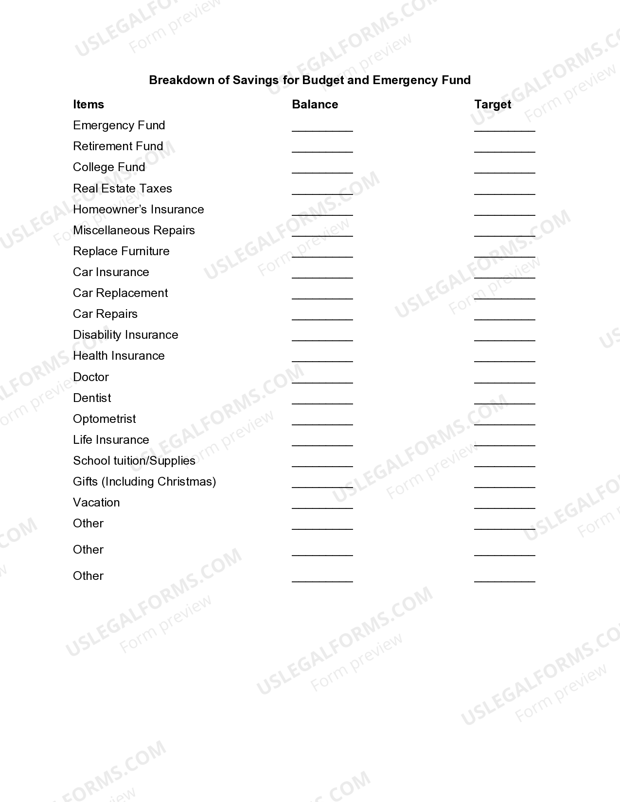 Missouri Breakdown Of Savings For Budget And Emergency Fund US Legal missouri-breakdown-of-savings-for-budget-and-emergency-fund-us-legal