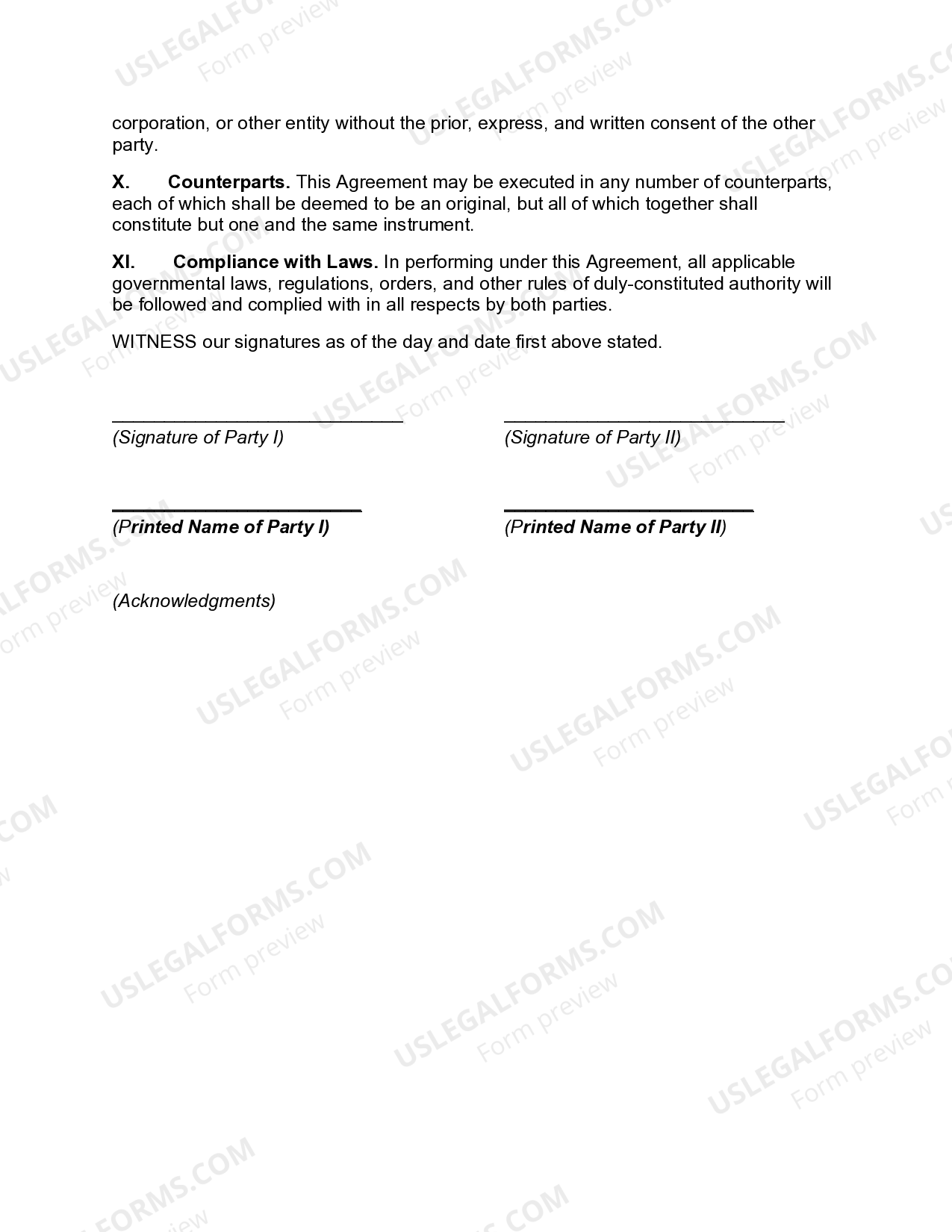 General Form of Agreement to Partition Real Property - Form Real ...