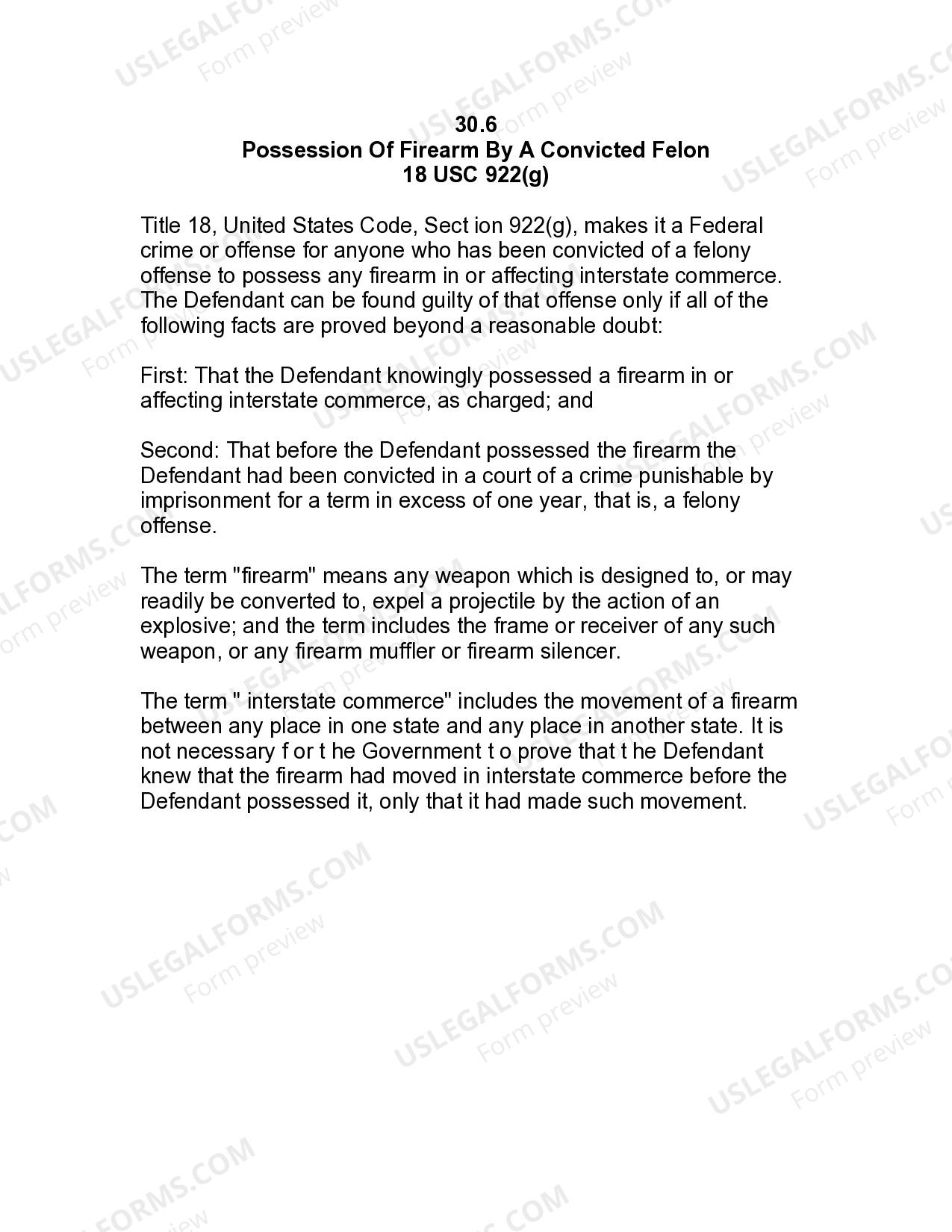 Jury Instruction - Possession Of Firearm By A Convicted Felon | US ...