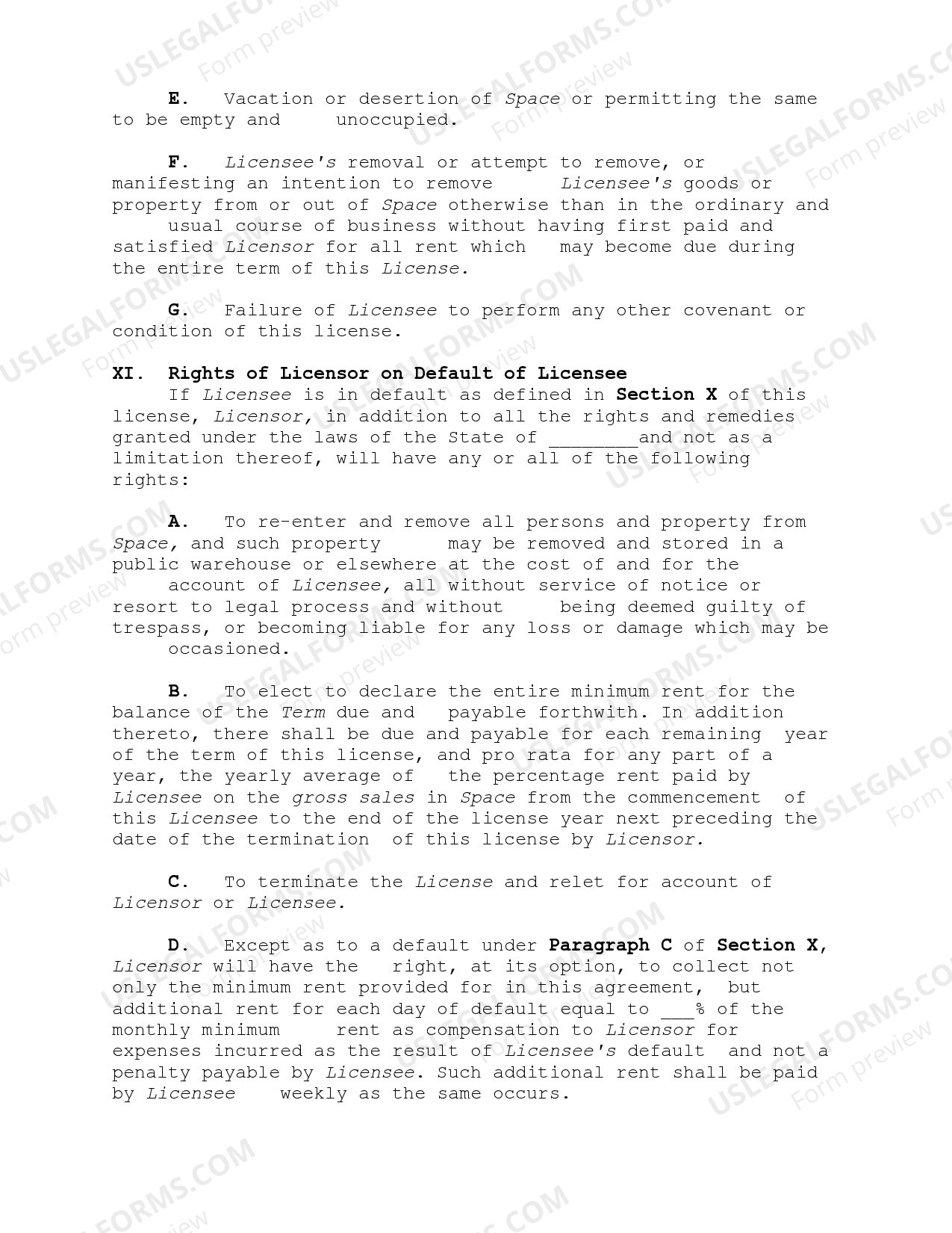 License to Operate a Kiosk | US Legal Forms
