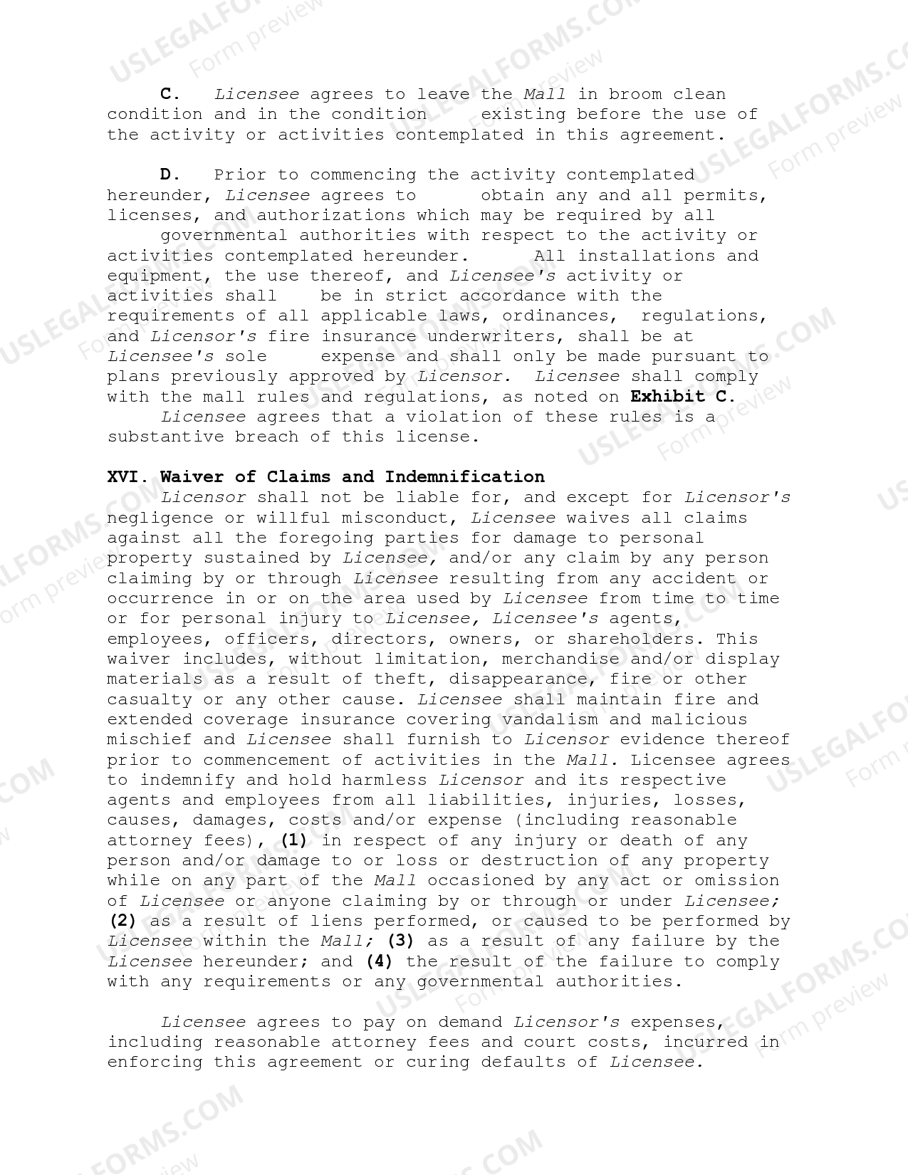 License to Operate a Kiosk | US Legal Forms