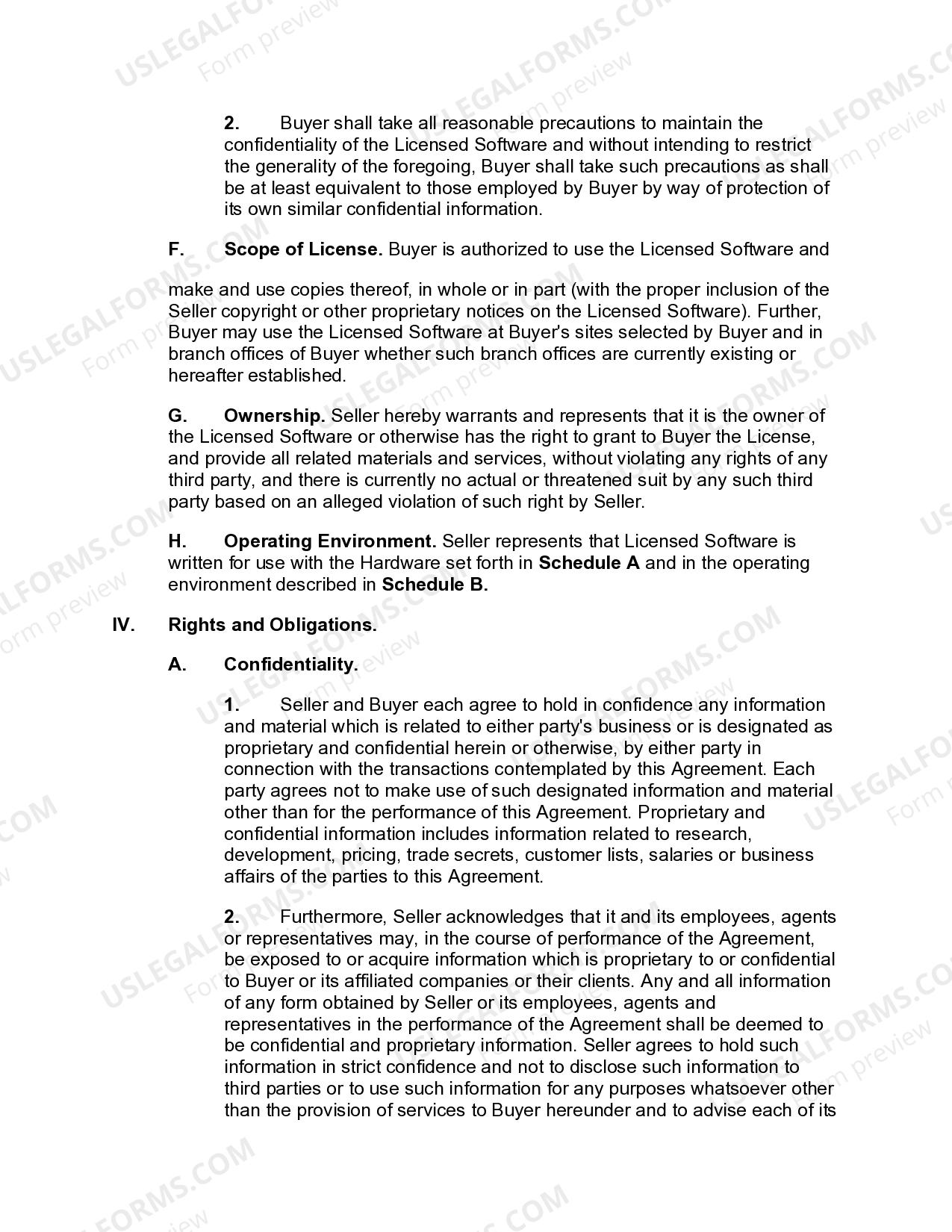 Florida Turnkey Hardware and Software Agreement | US Legal Forms