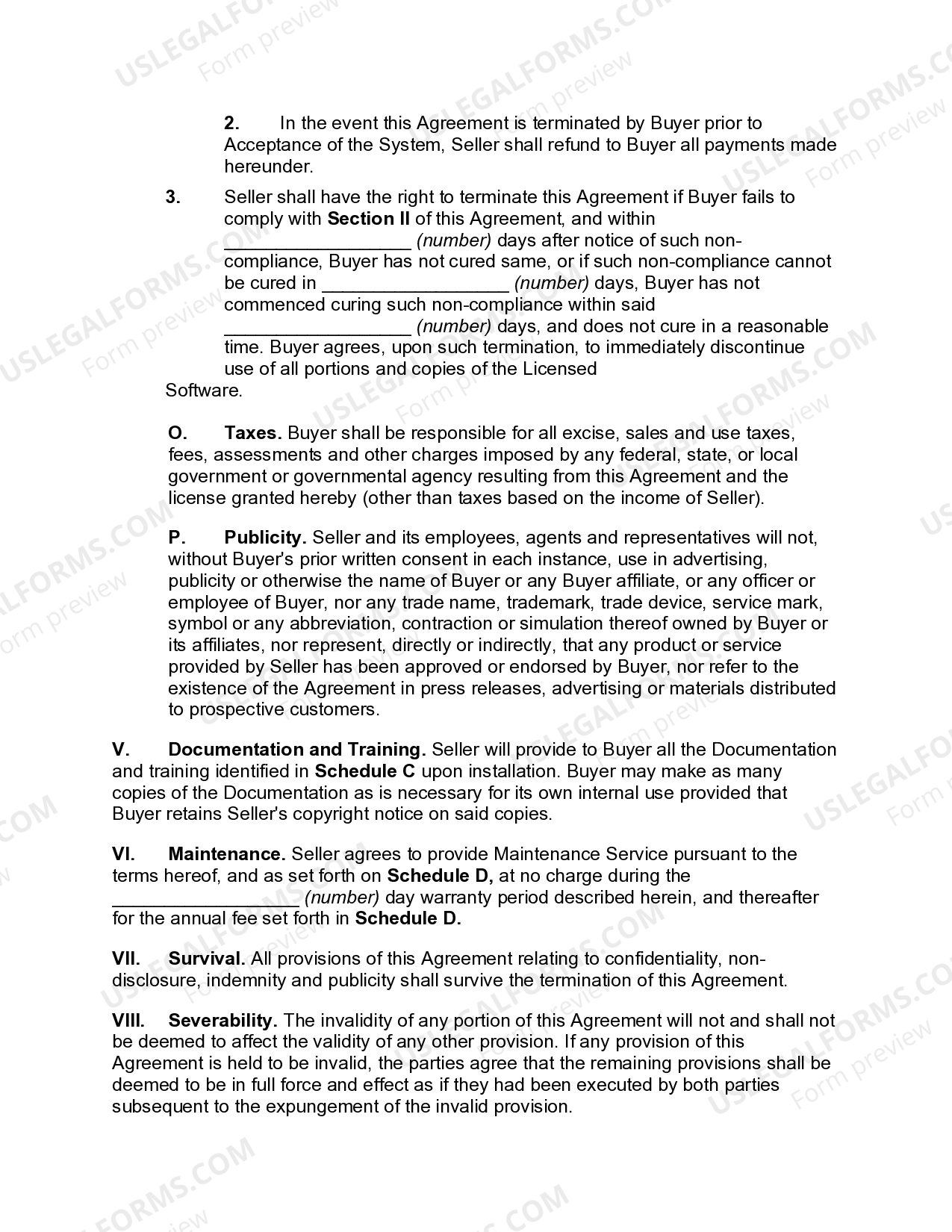 Louisiana Turnkey Hardware and Software Agreement | US Legal Forms