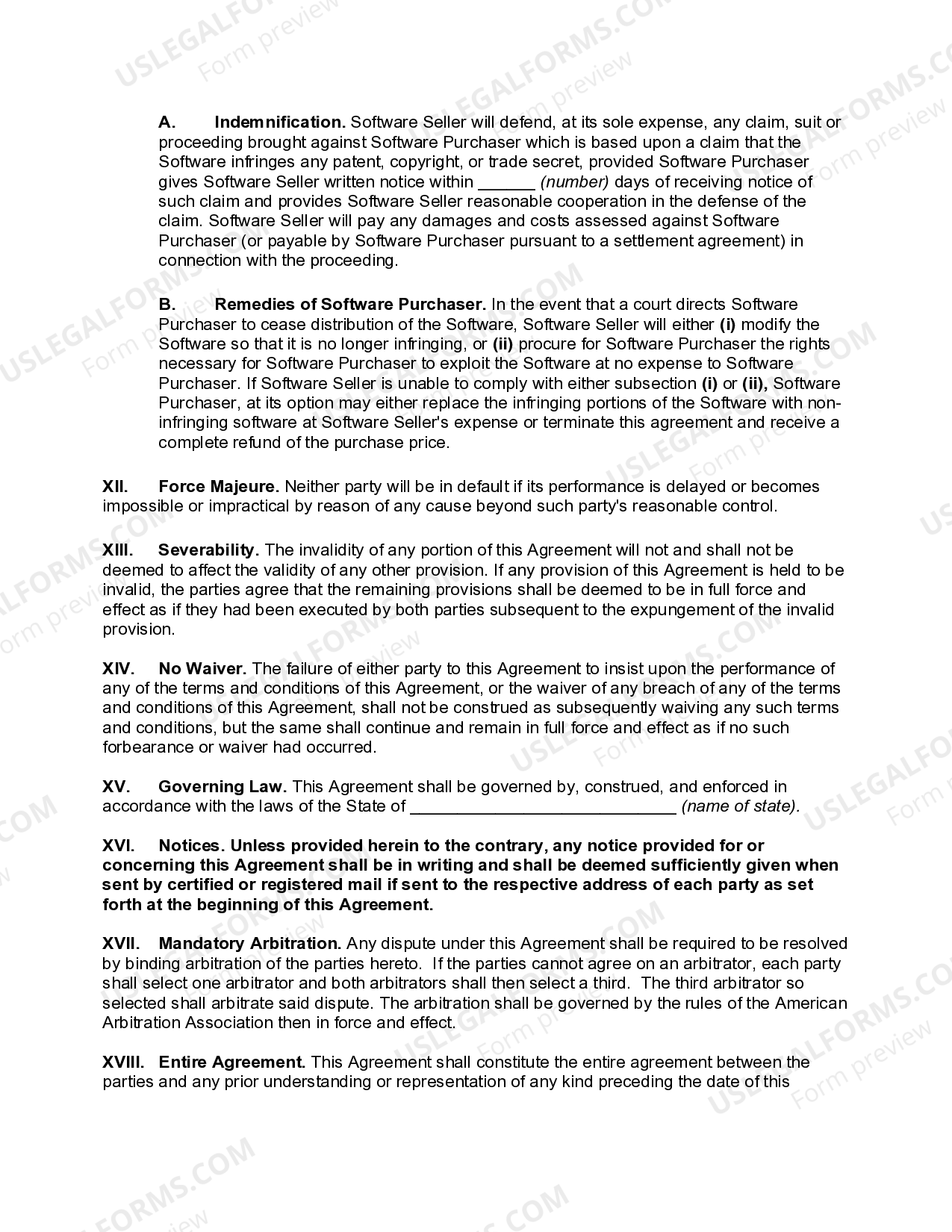 Kansas Software Acquisition Agreement | US Legal Forms