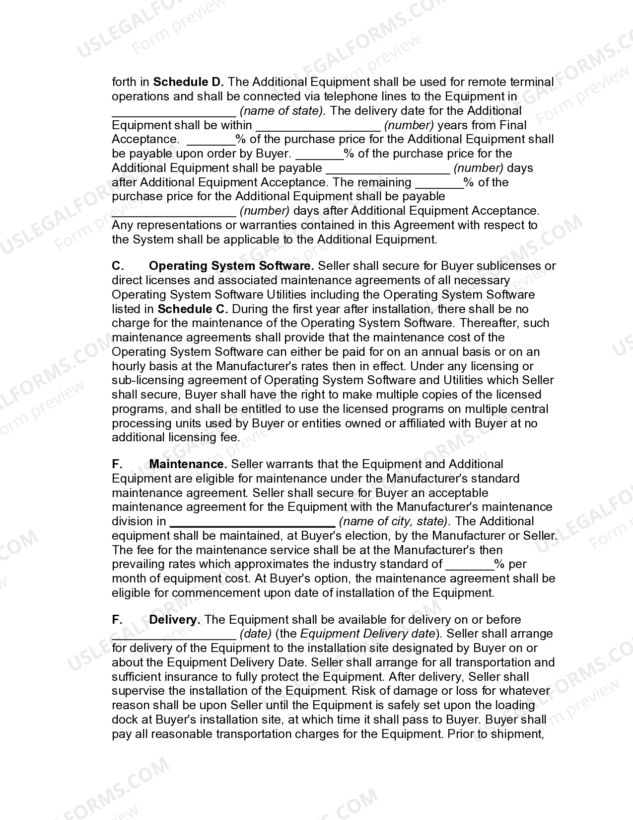 Illinois User Oriented Turnkey Hardware Purchase Agreement | US Legal Forms