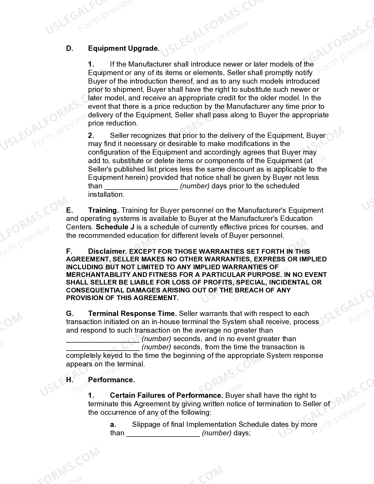 California User Oriented Turnkey Hardware Purchase Agreement | US Legal ...