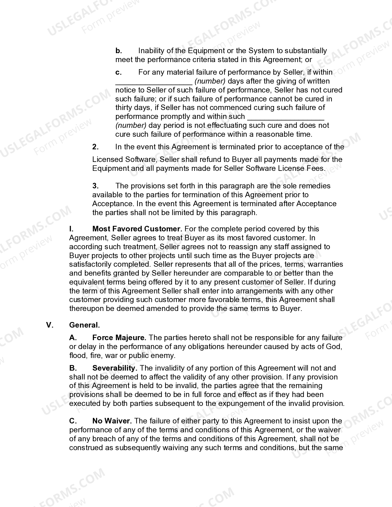 Louisiana User Oriented Turnkey Hardware Purchase Agreement | US Legal ...