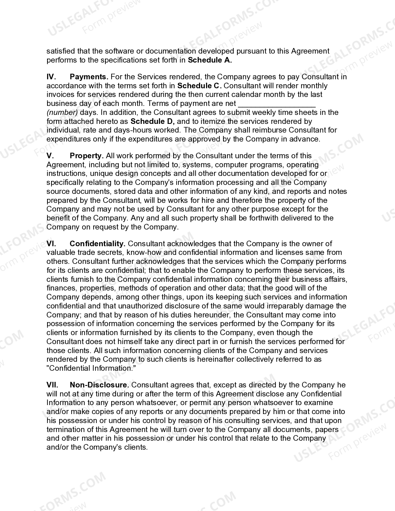 Florida Independent Consultant Programming Services General Agreement ...