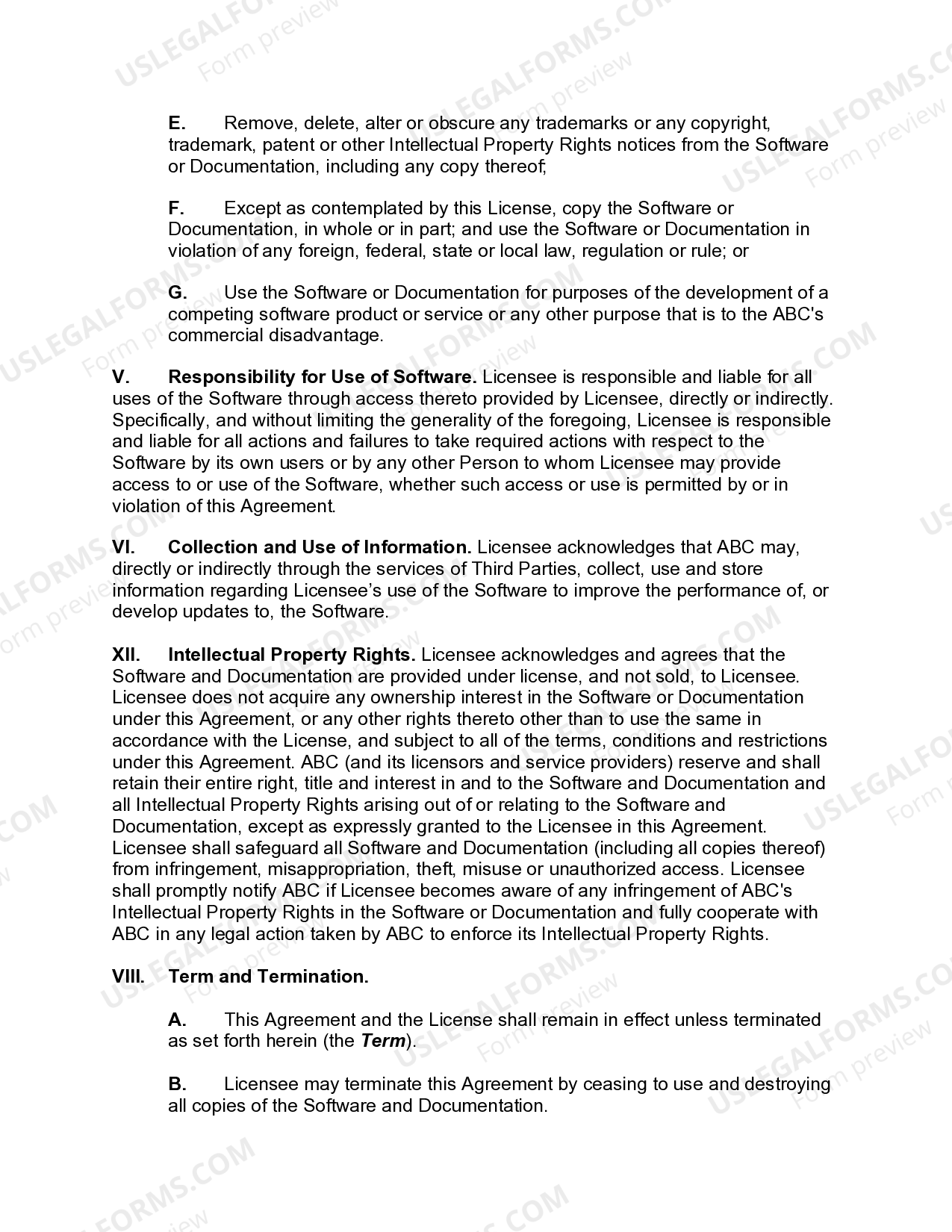 Florida Click-Wrap Software License Agreement | US Legal Forms