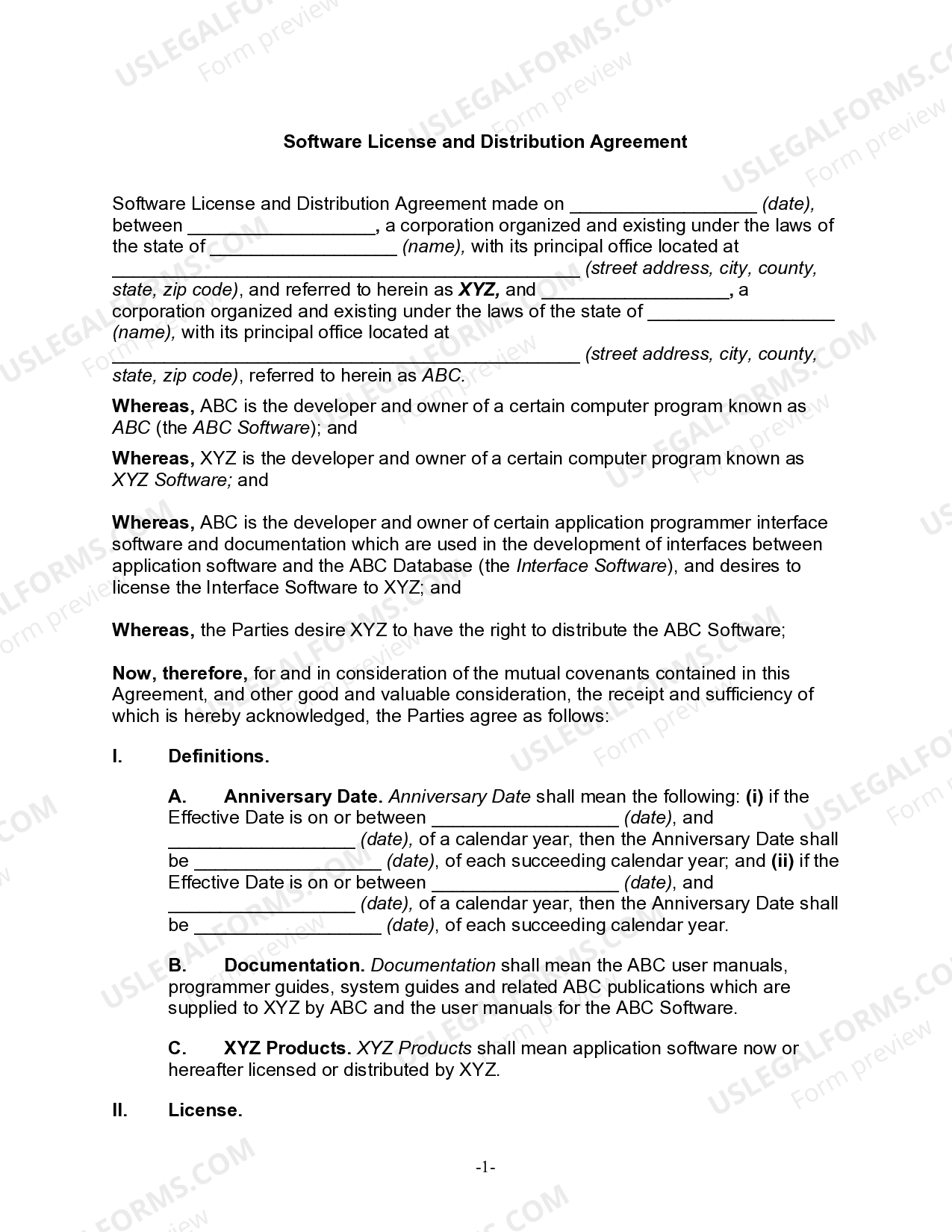 Michigan Software License and Distribution Agreement | US Legal Forms