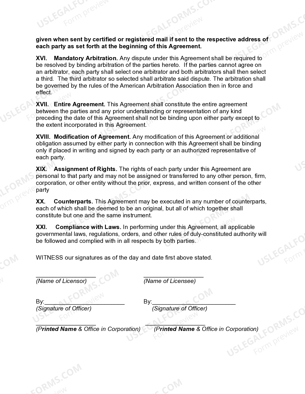 Texas Software License Agreement for Certain Computer Programs