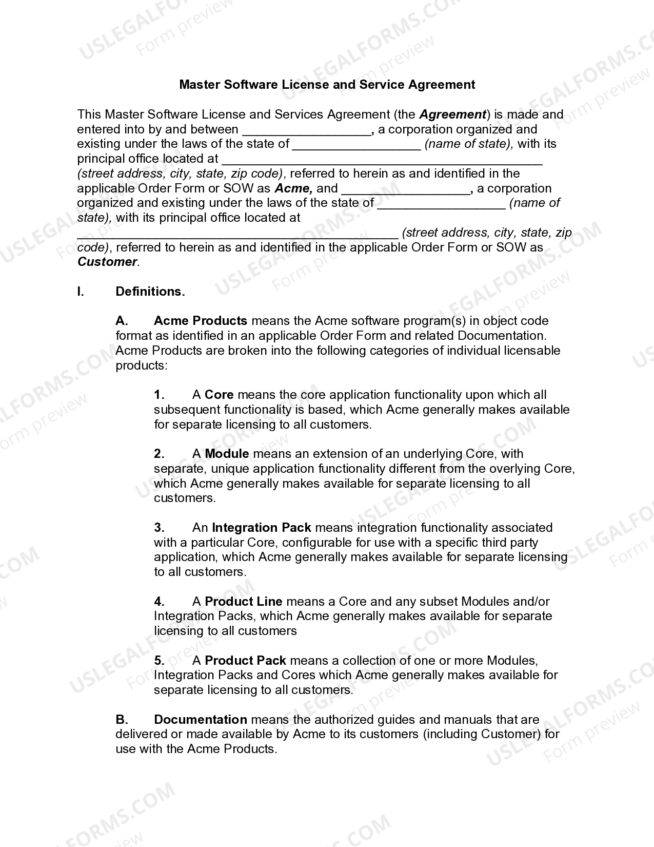 Massachusetts Master Software License and Service Agreement | US Legal ...