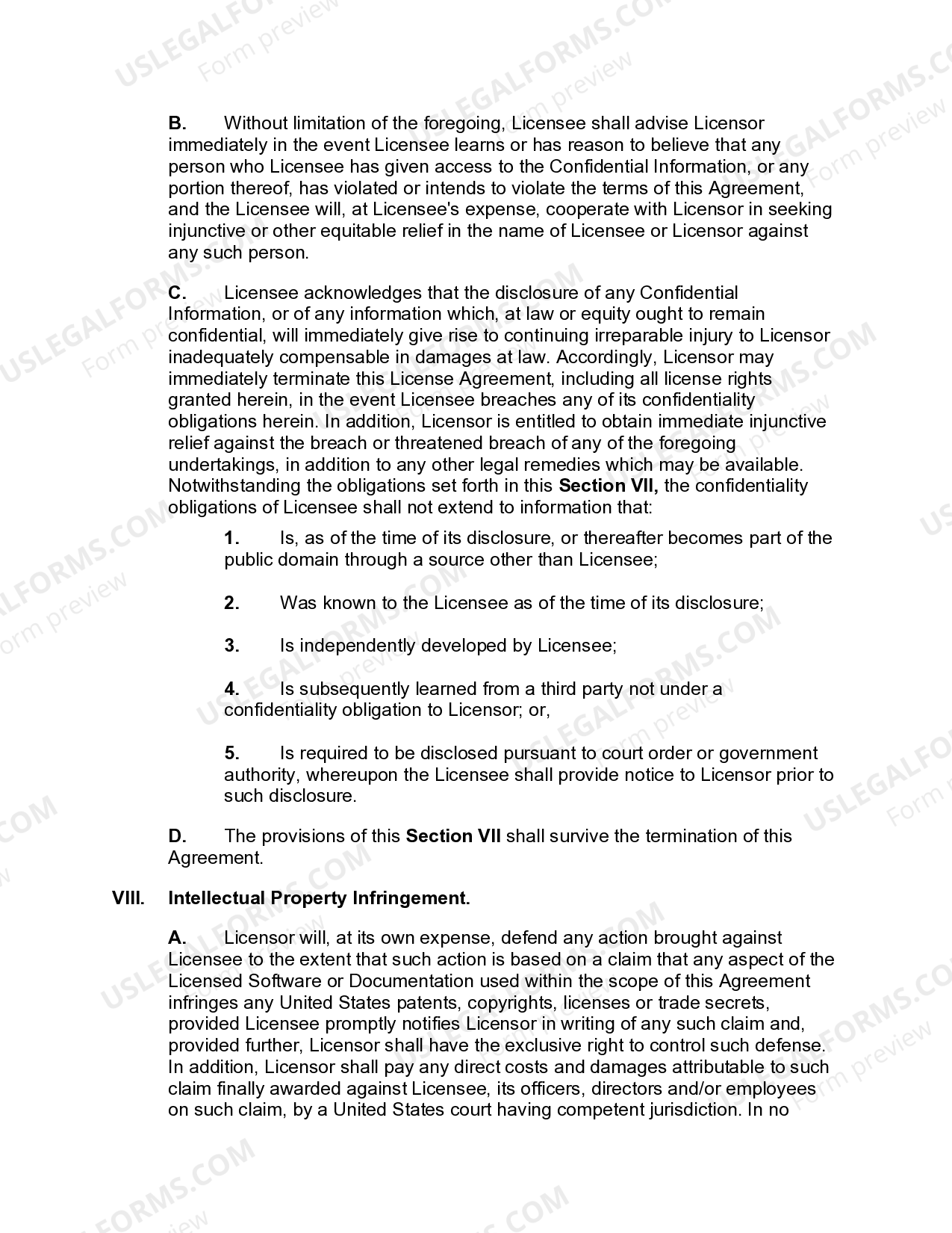 Mississippi Software License Agreement with Multi Branch Option | US ...