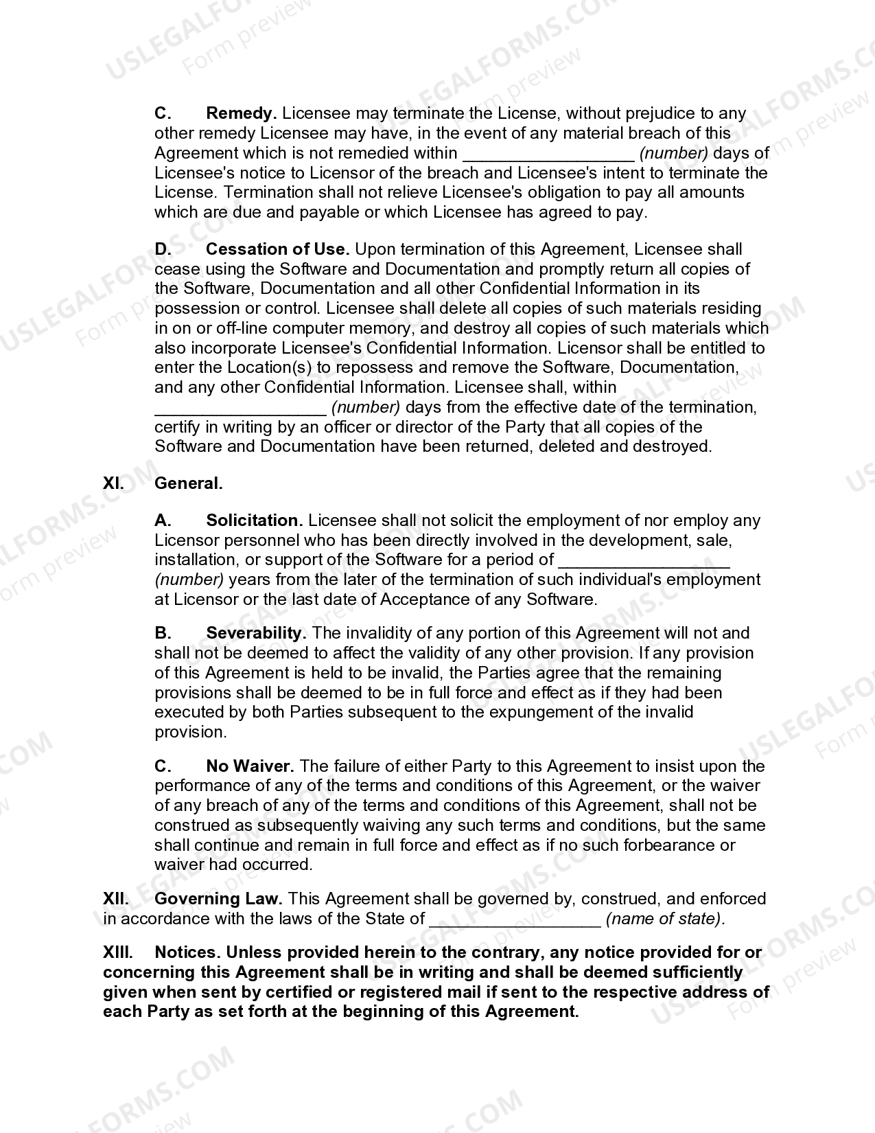 Kentucky Licensor Oriented Software License Agreement - Licensor ...