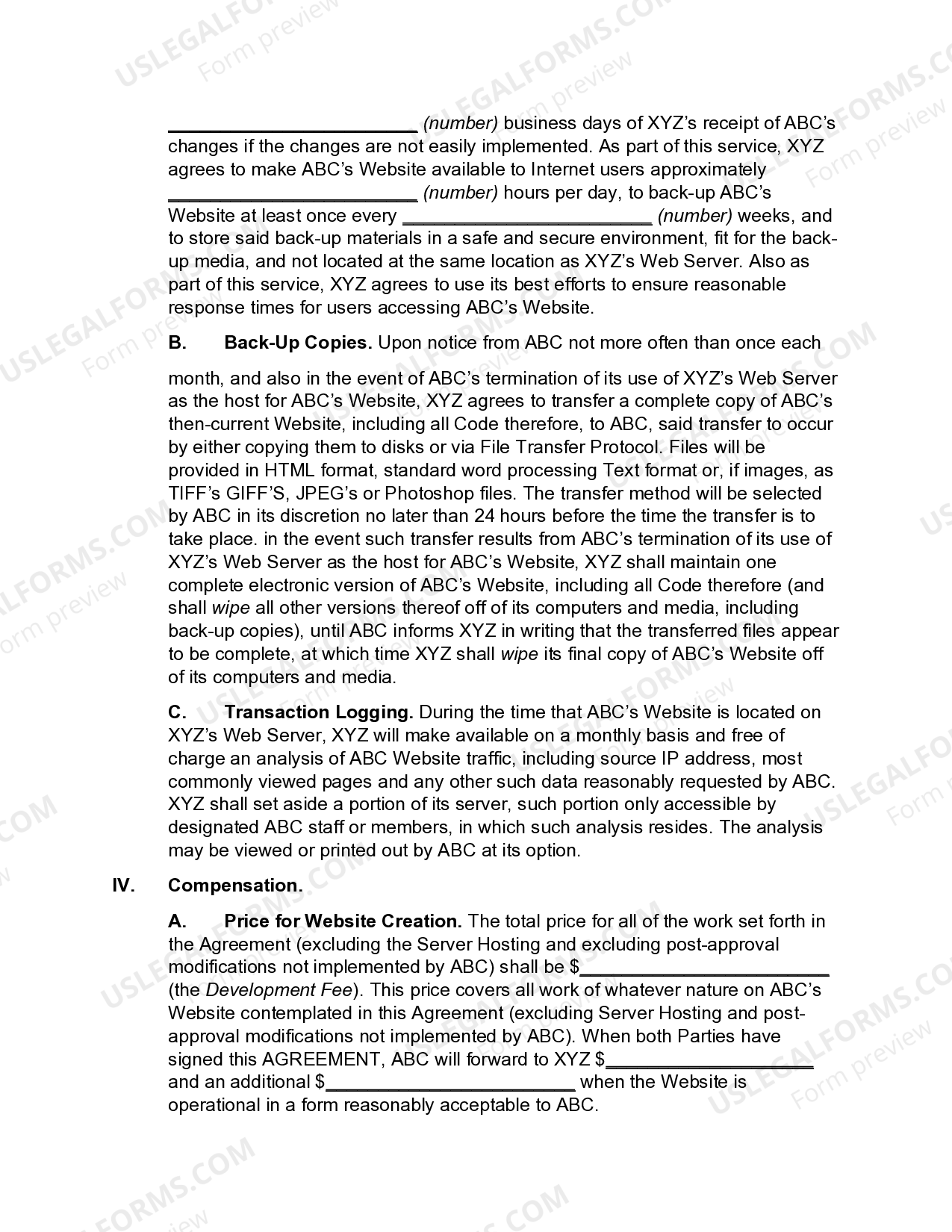 Mississippi Website Development Agreement - Website Development ...