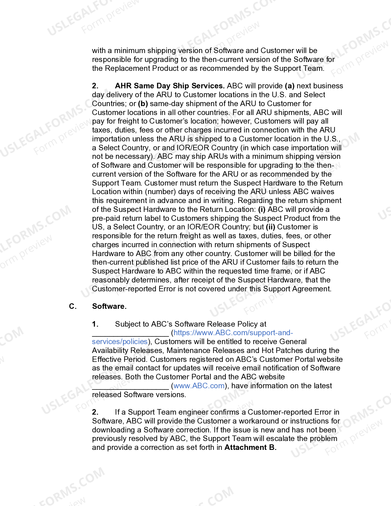 Alabama Software and Product Support Agreement | US Legal Forms