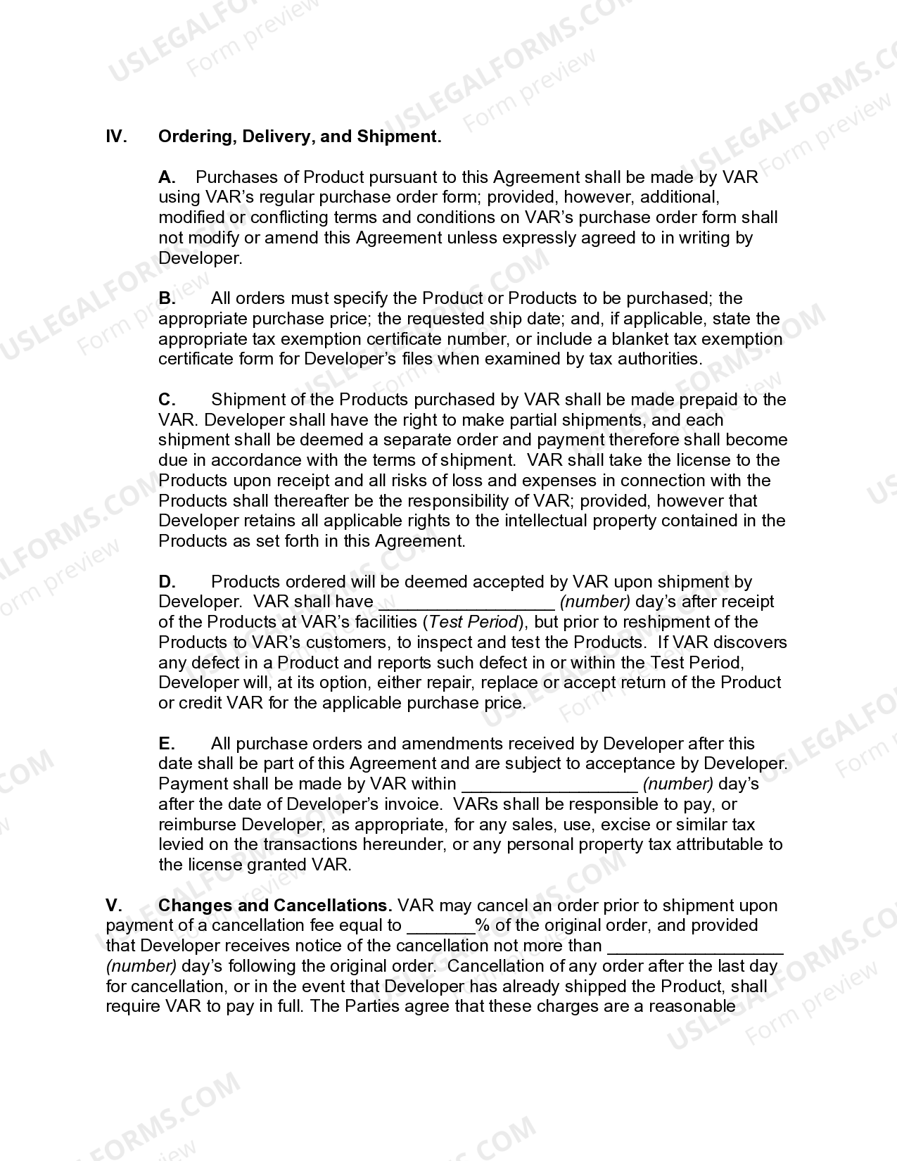 District of Columbia Value Added Reseller Agreement - Reseller ...