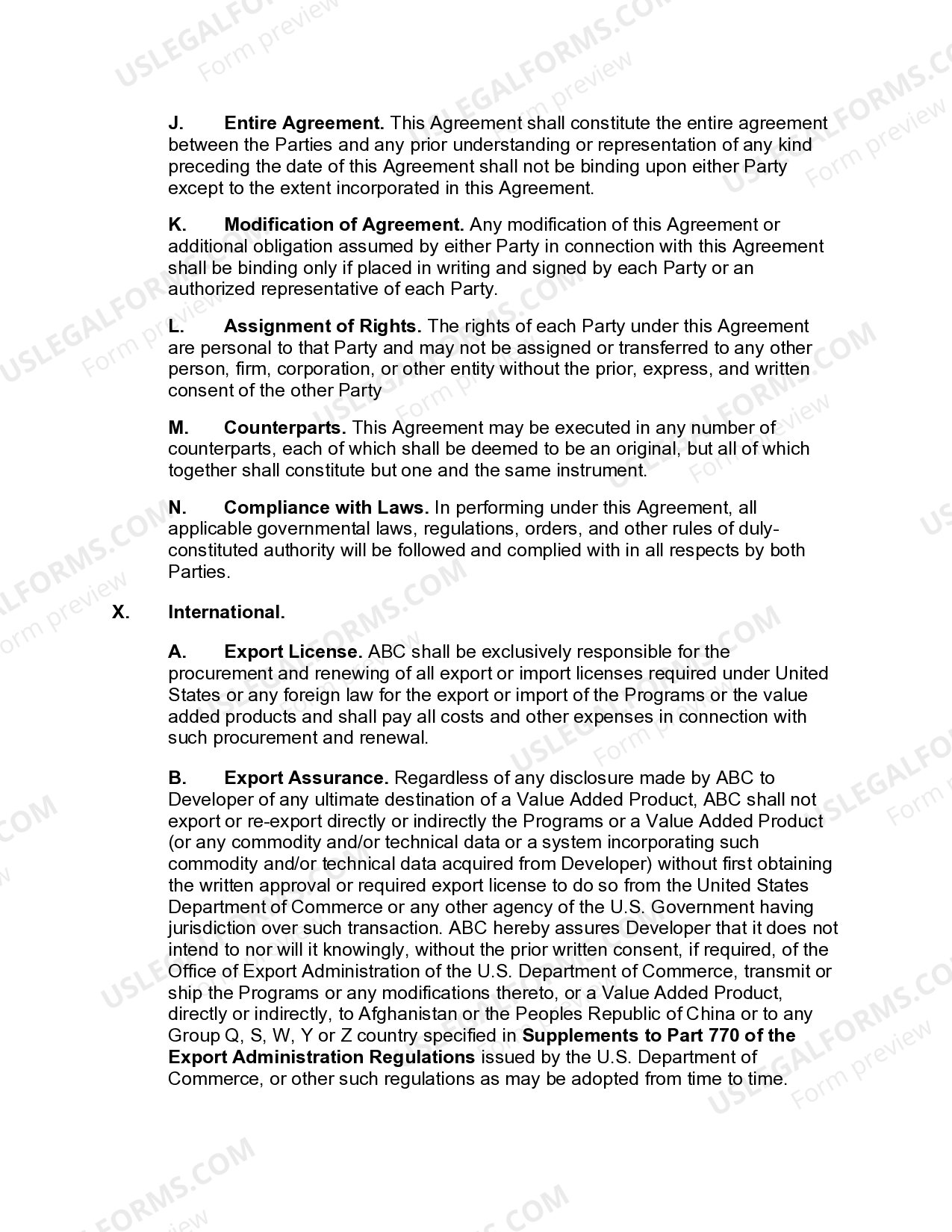 Washington International Value Added Reseller Agreement | US Legal Forms