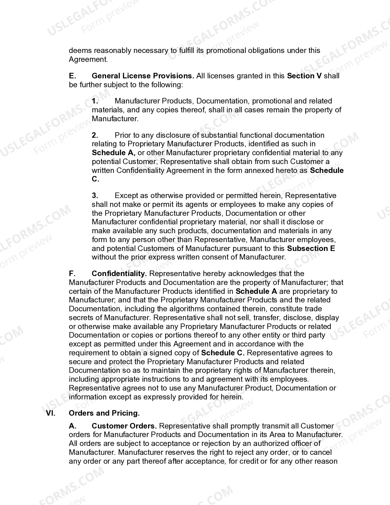 Massachusetts Sales Representative Agreement with Manufacturer and Developer of Certain Computer ...