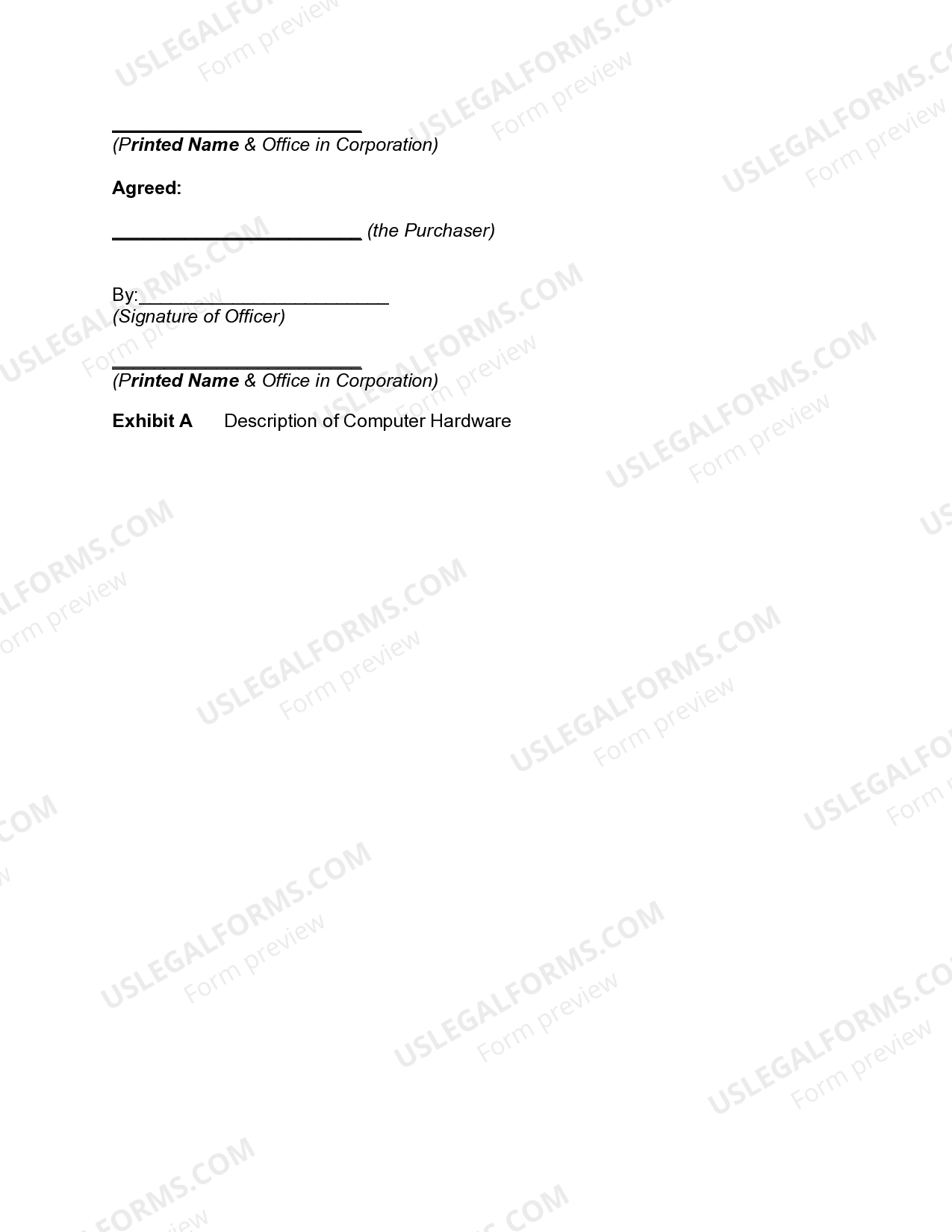 South Dakota Letter of Intent for Purchase of Computer Hardware ...