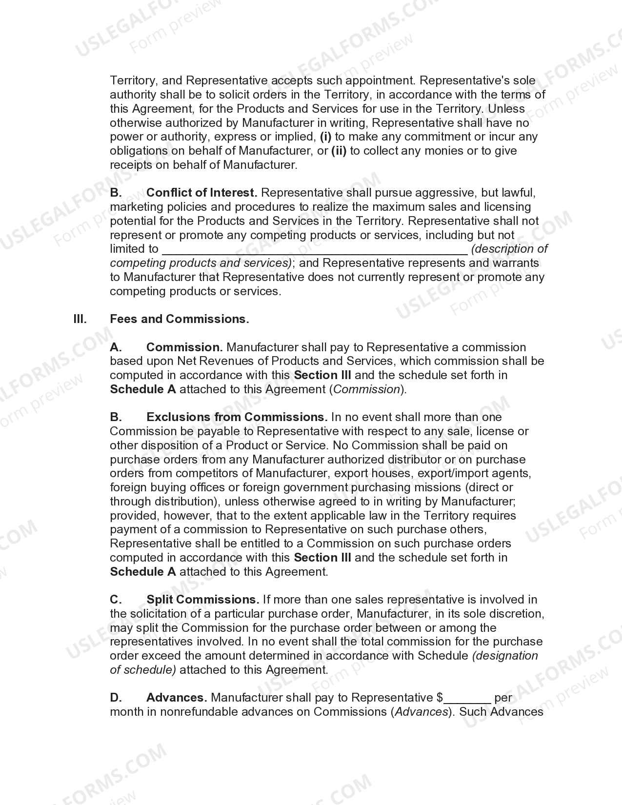 Mississippi Nonexclusive International Sales Representative Agreement ...
