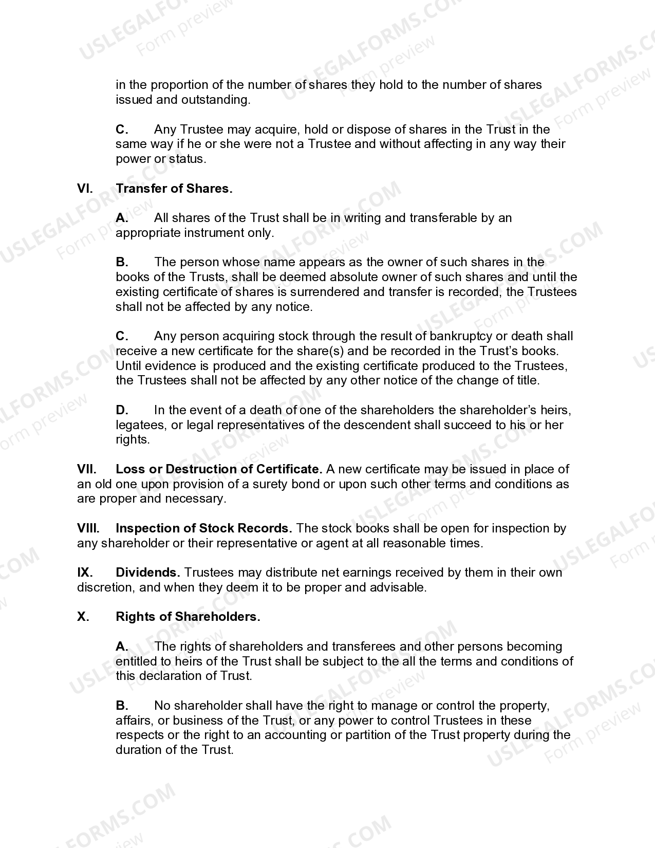 Business Trust | US Legal Forms