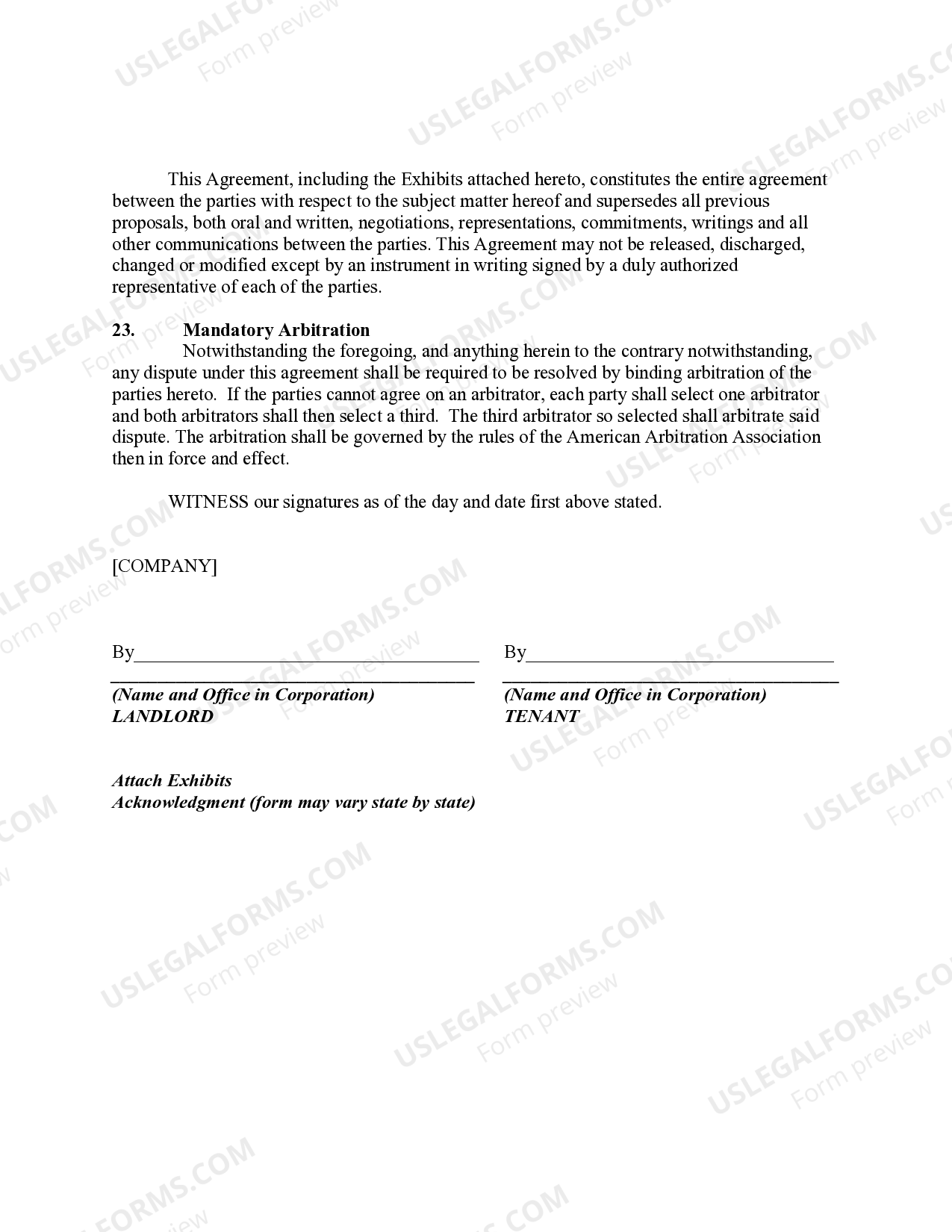 Triple Net Commercial Lease Agreement | US Legal Forms