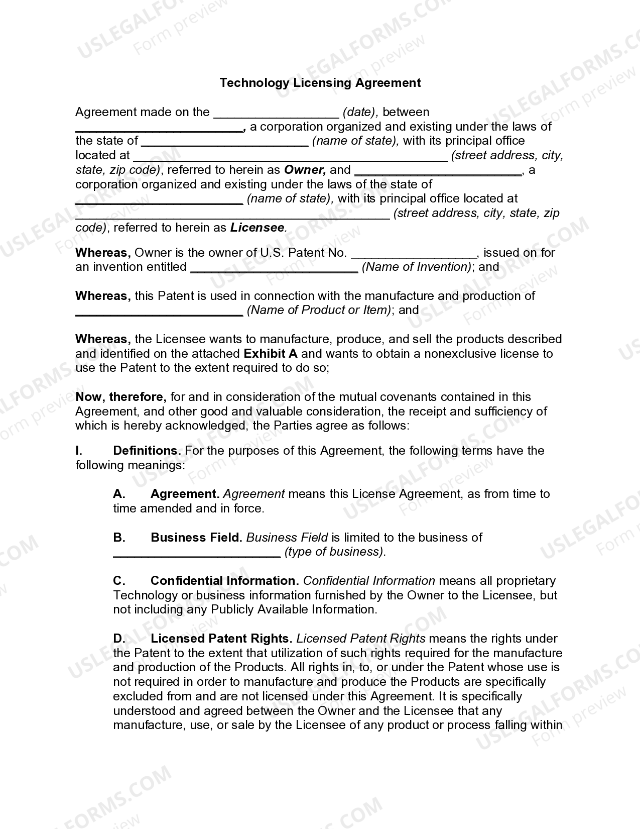 Utah Technology Licensing Agreement - Technology Licensing Agreement ...