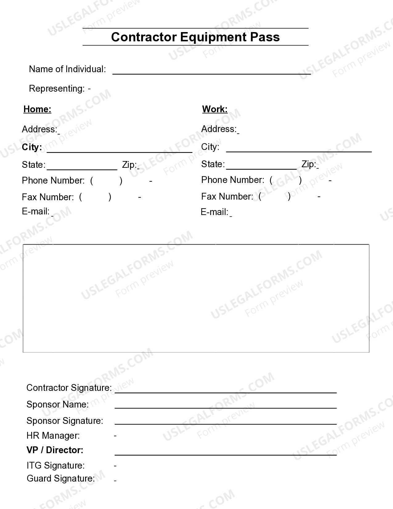 Rhode Island Contractor Equipment Pass | US Legal Forms