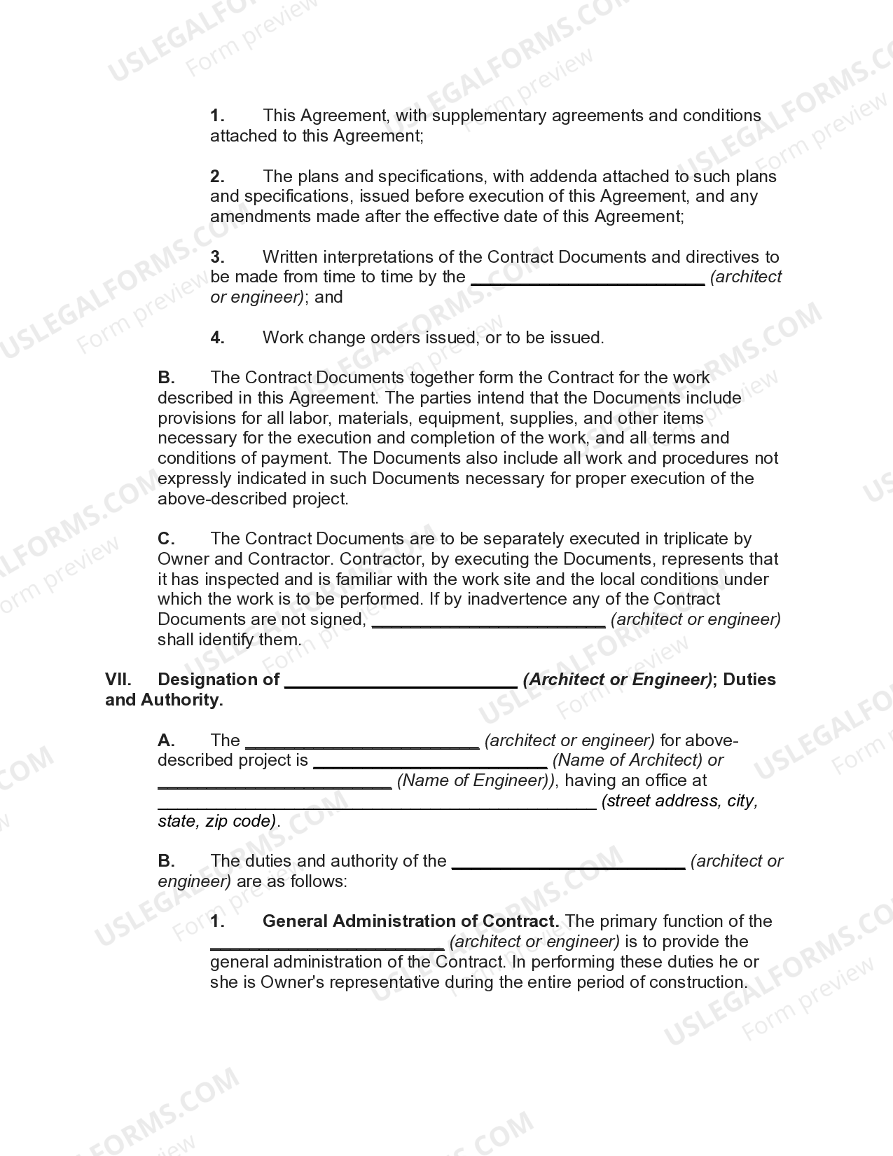 Basic Contract for Construction of a Building | US Legal Forms