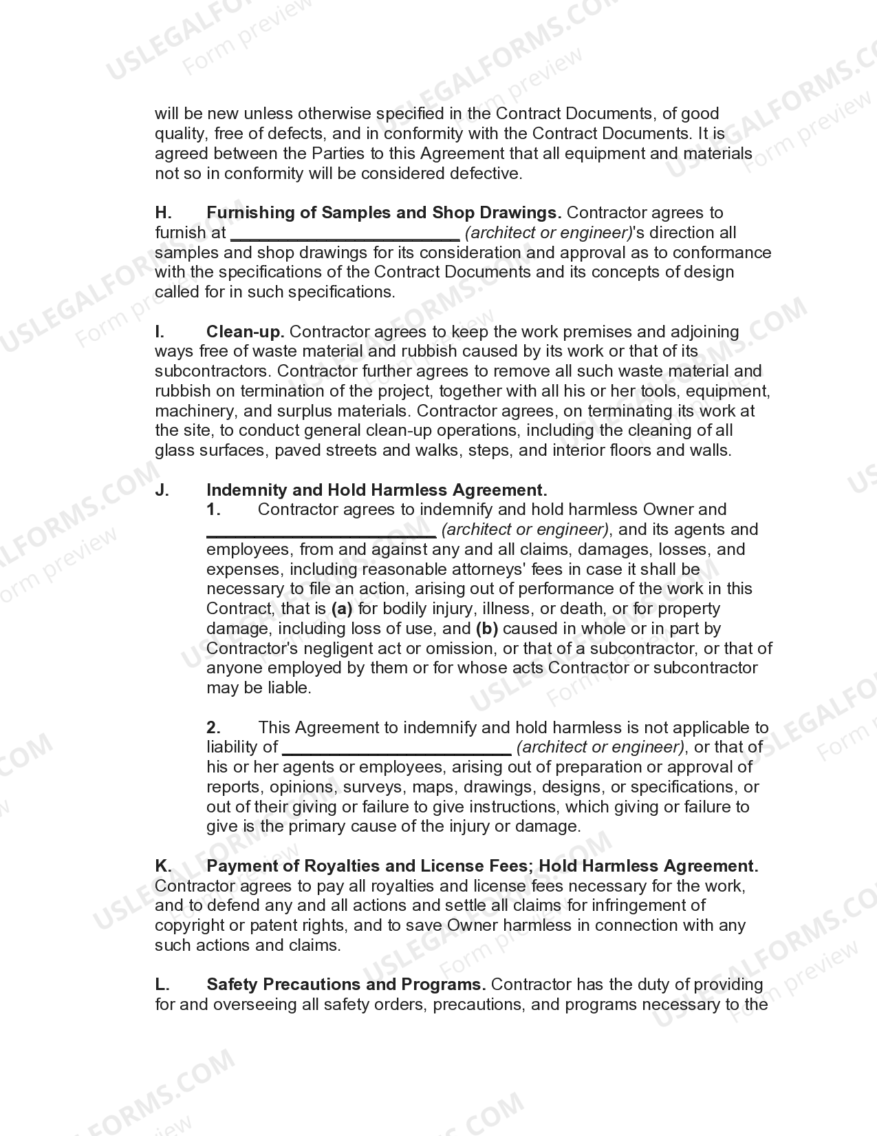 Basic Contract for Construction of a Building | US Legal Forms