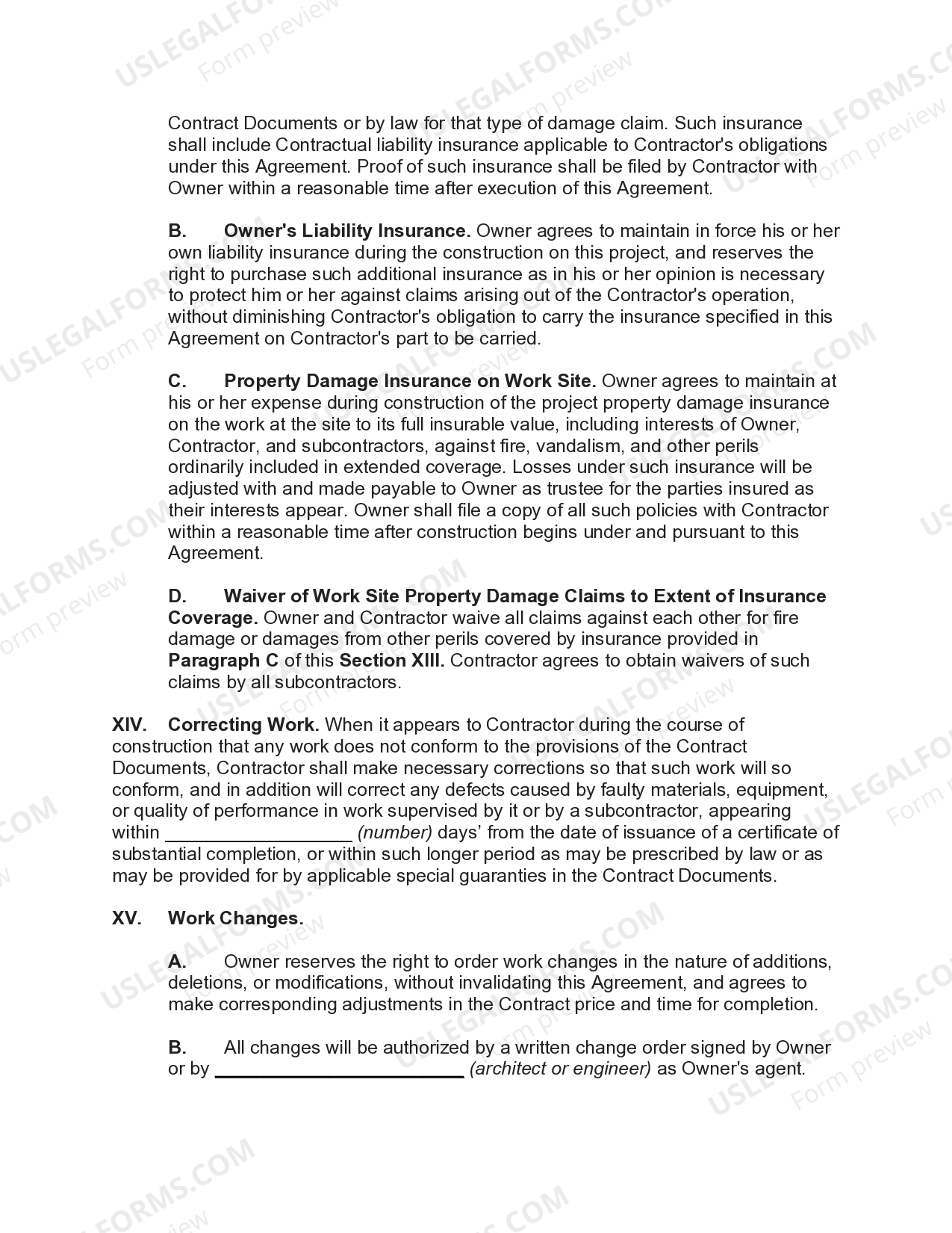Basic Contract for Construction of a Building | US Legal Forms