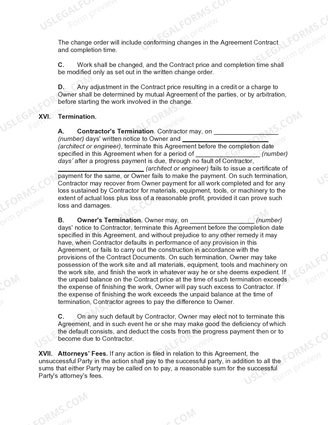 Basic Contract for Construction of a Building | US Legal Forms