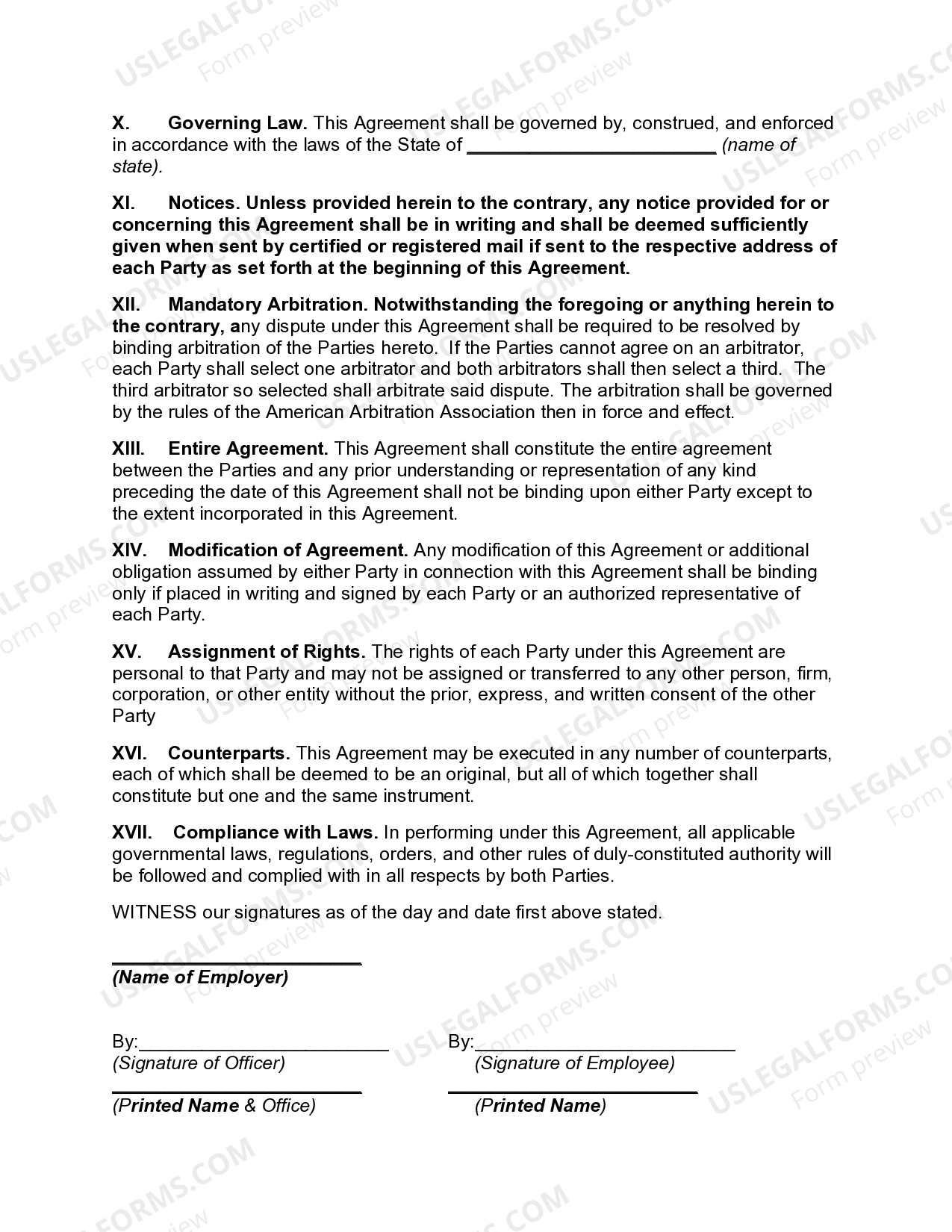 Ohio Termination of Employment Agreement with Continuance of Employee ...