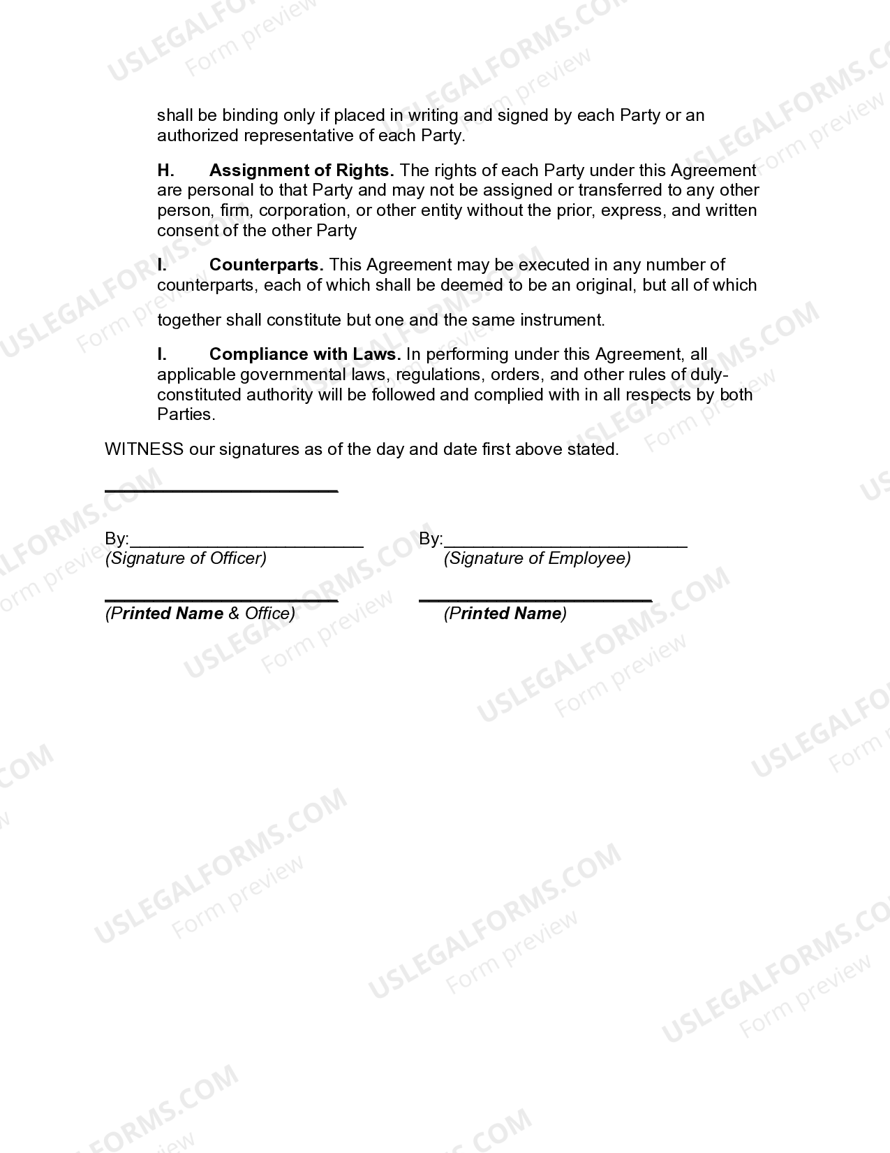 Massachusetts Employment Agreement with General Manager of Hotel ...