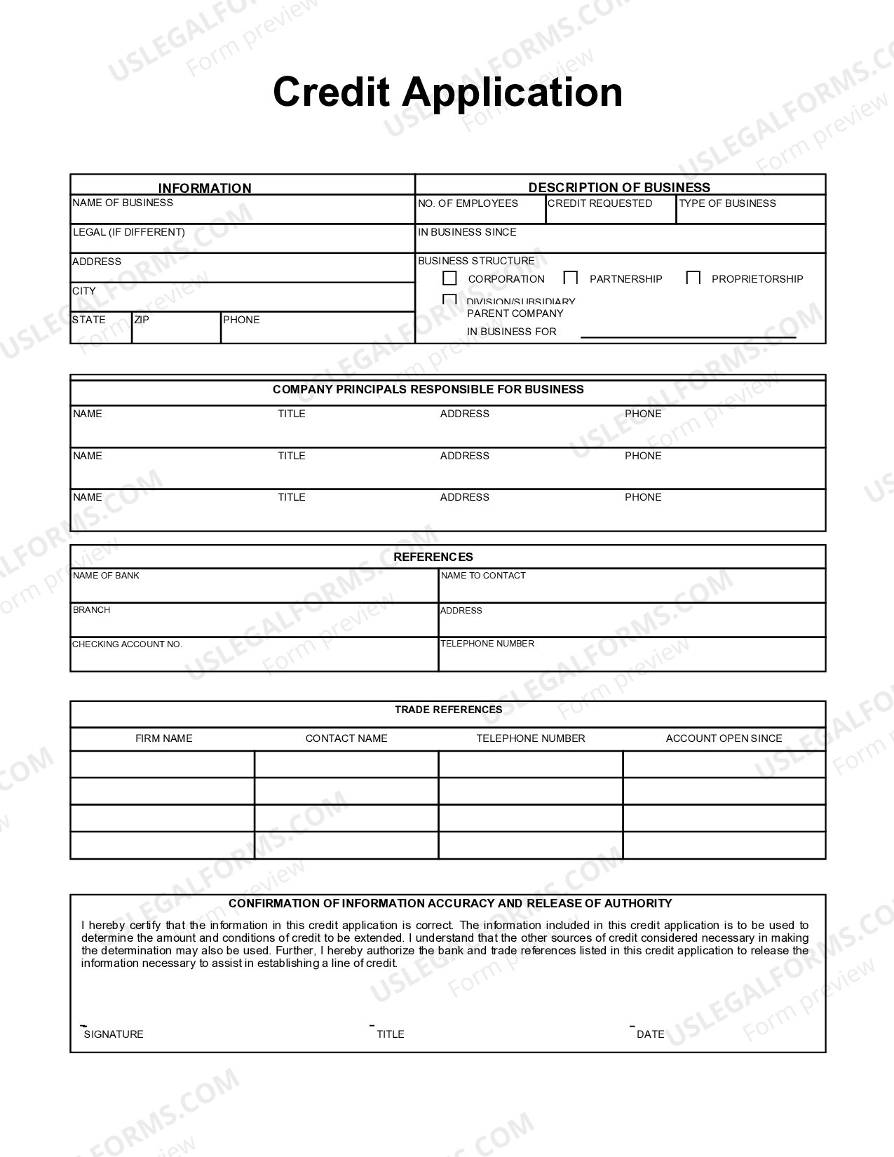 Guam Credit Application | US Legal Forms
