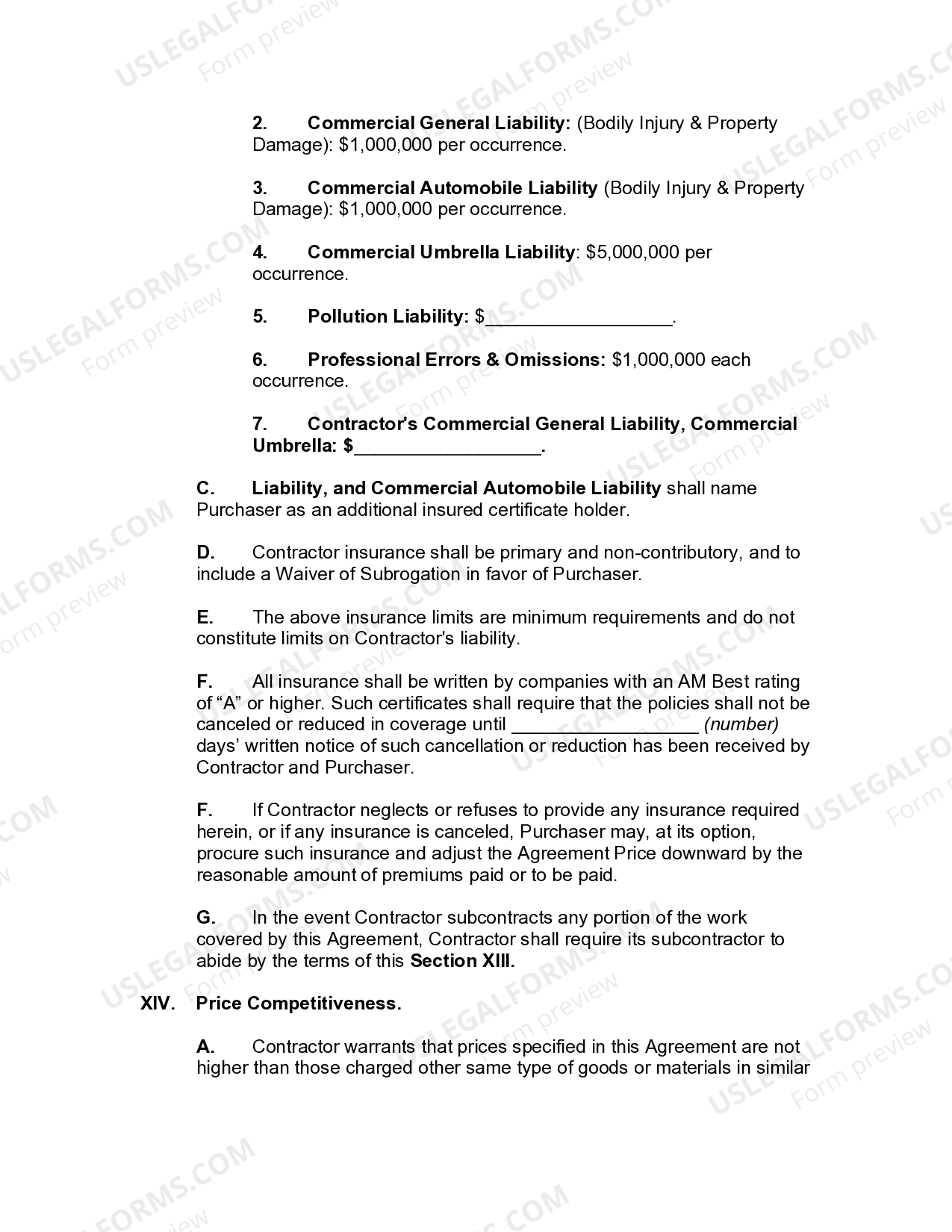 Virginia Agreement to Furnish and Install Equipment | US Legal Forms