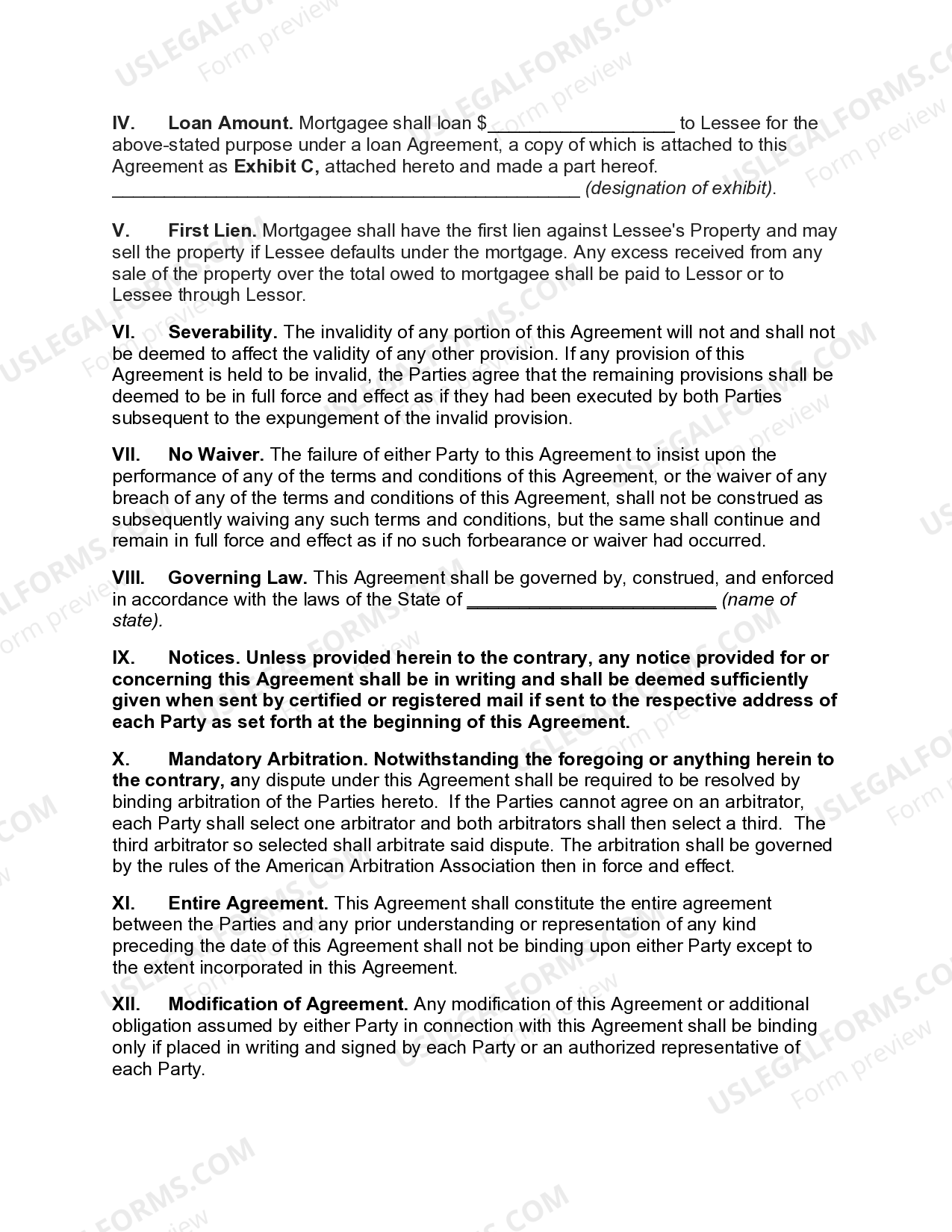 Pennsylvania Agreement of Waiver of Lien of Lessor | US Legal Forms