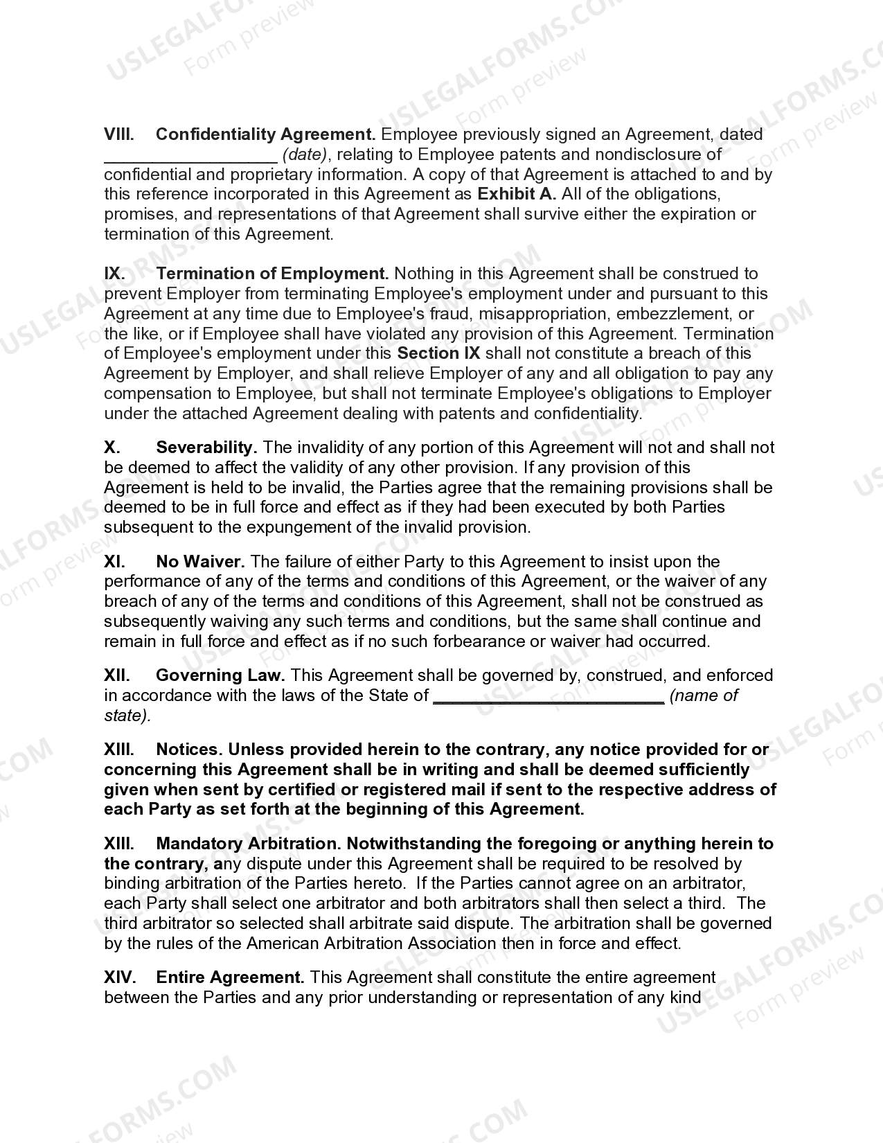 Employment Continuation Agreement - Continuation of Employment during ...