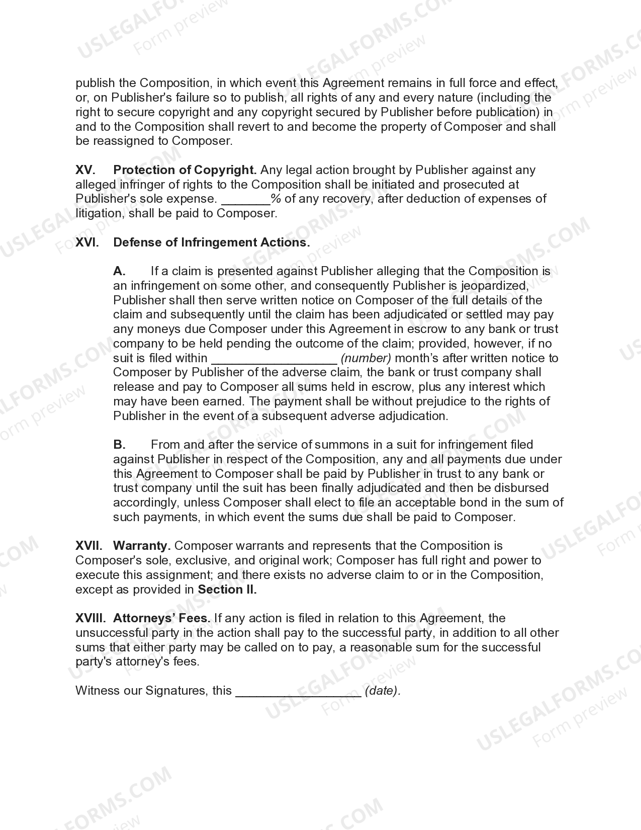 Oklahoma Contract with Publisher for Exploitation of Musical ...