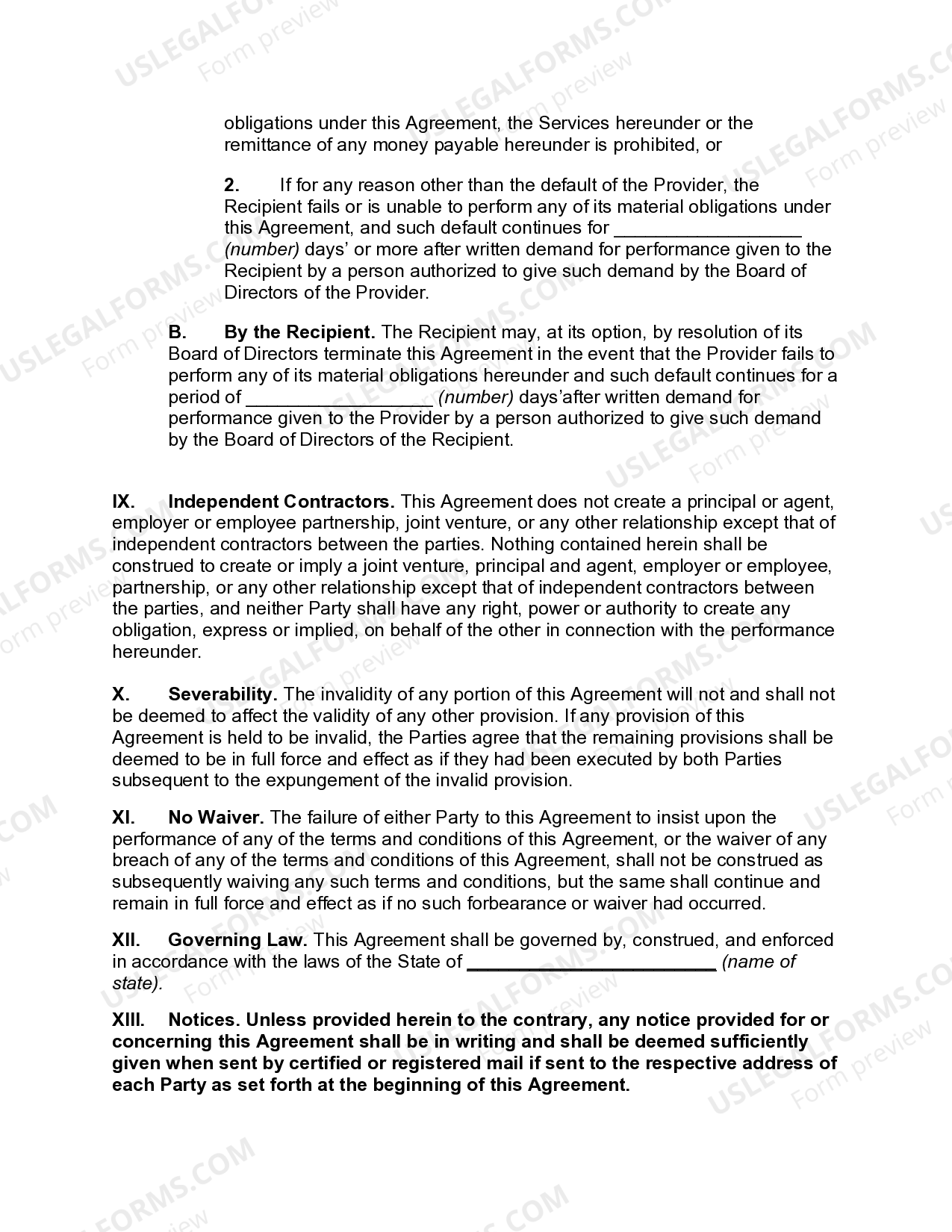 Puerto Rico Business Development Service Agreement | US Legal Forms