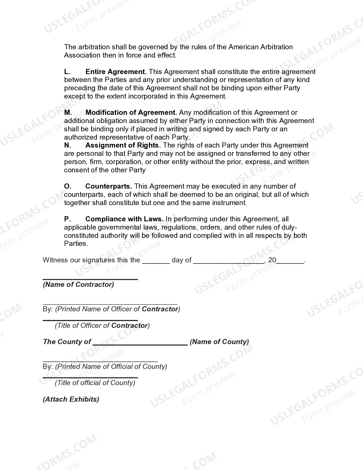 Agreement to Construct Bridge | US Legal Forms