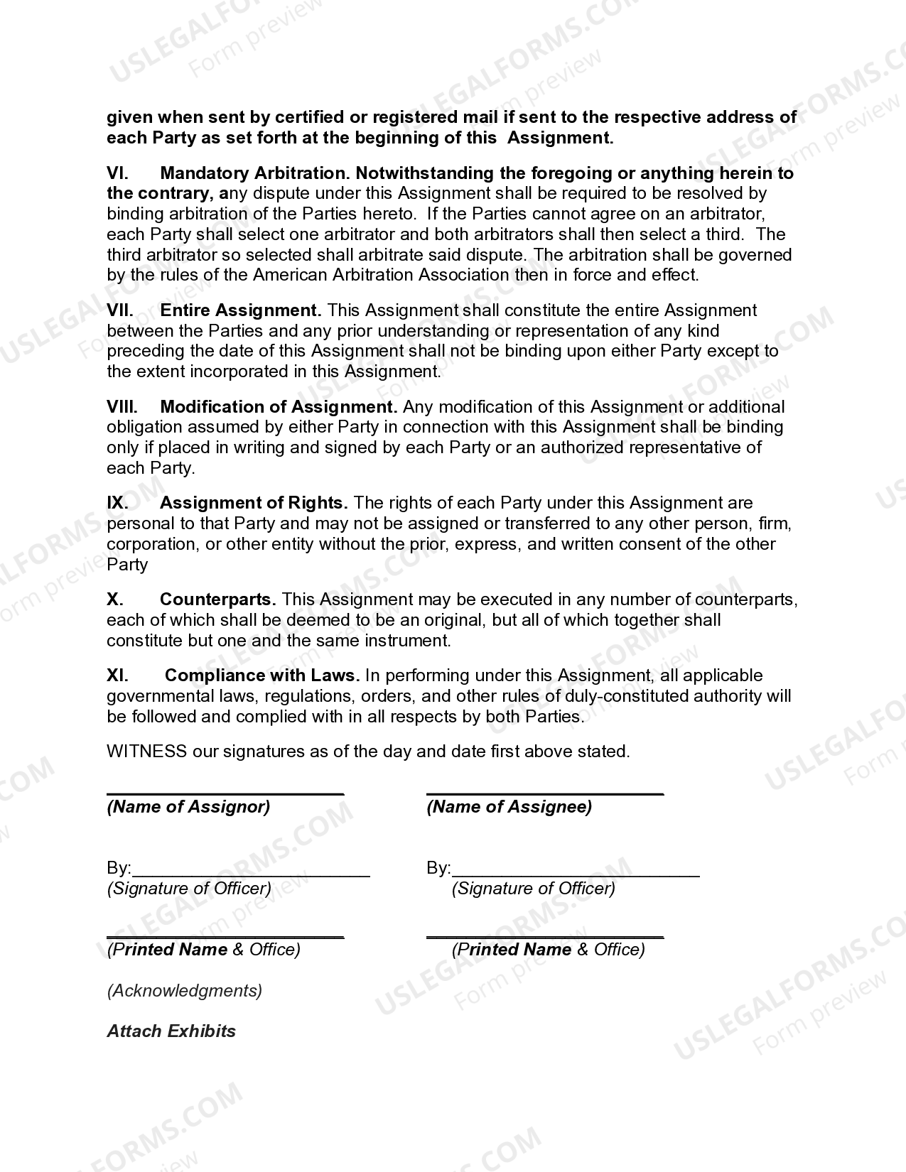 Missouri Assignment of Service Mark and Trade Dress | US Legal Forms