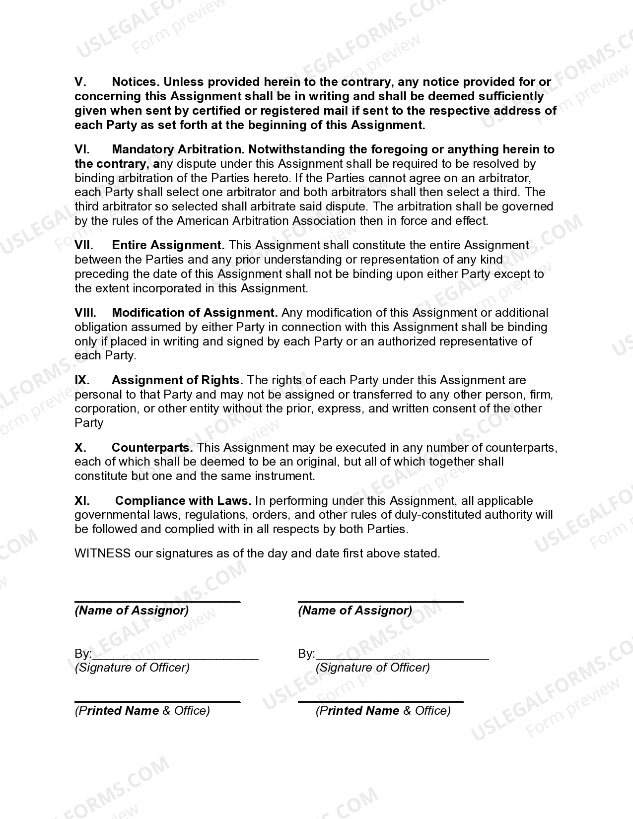 Assignment of Trademark with Interest in Application for Federal ...